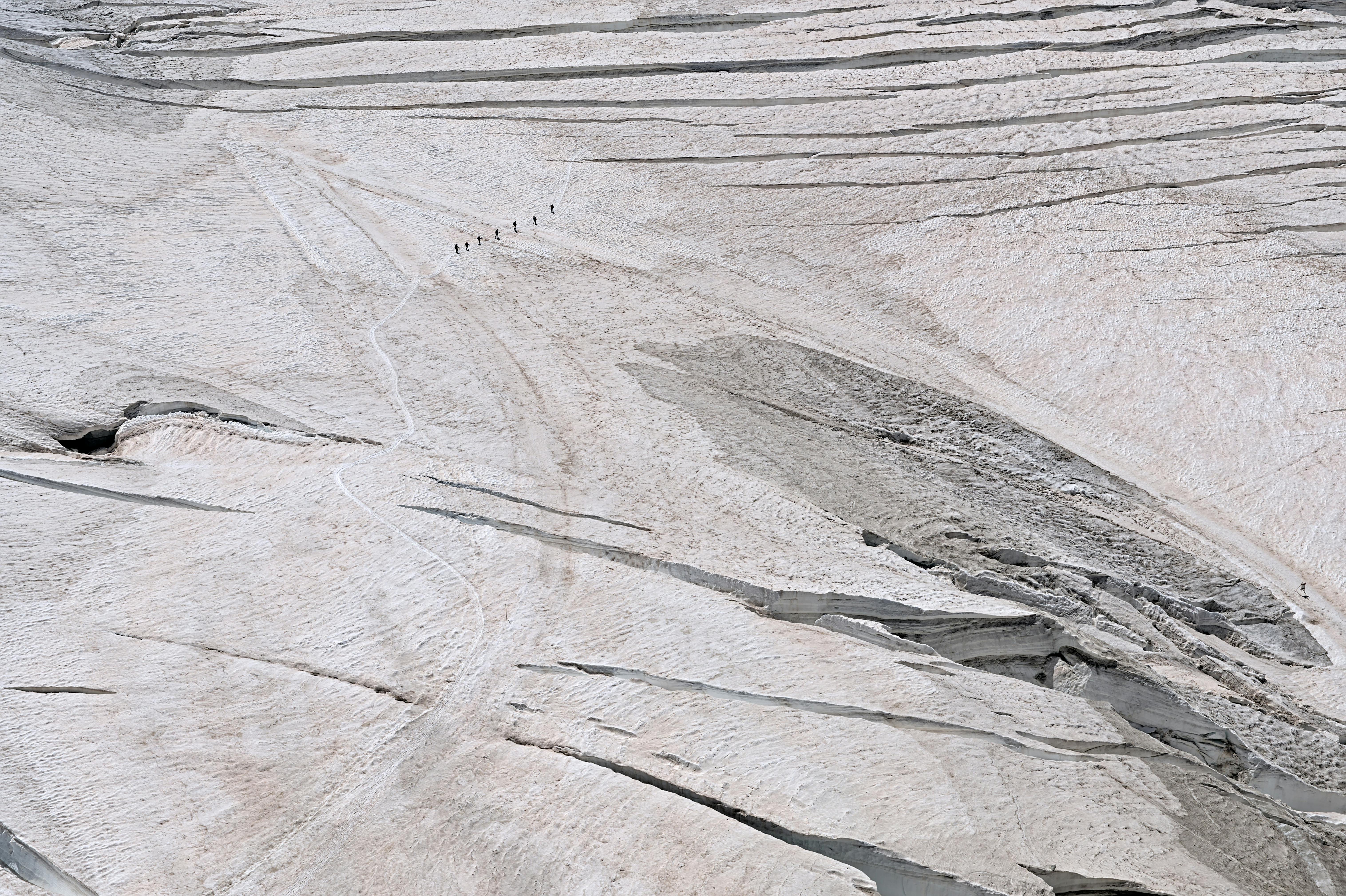 People Hiking on Granite Terrain · Free Stock Photo