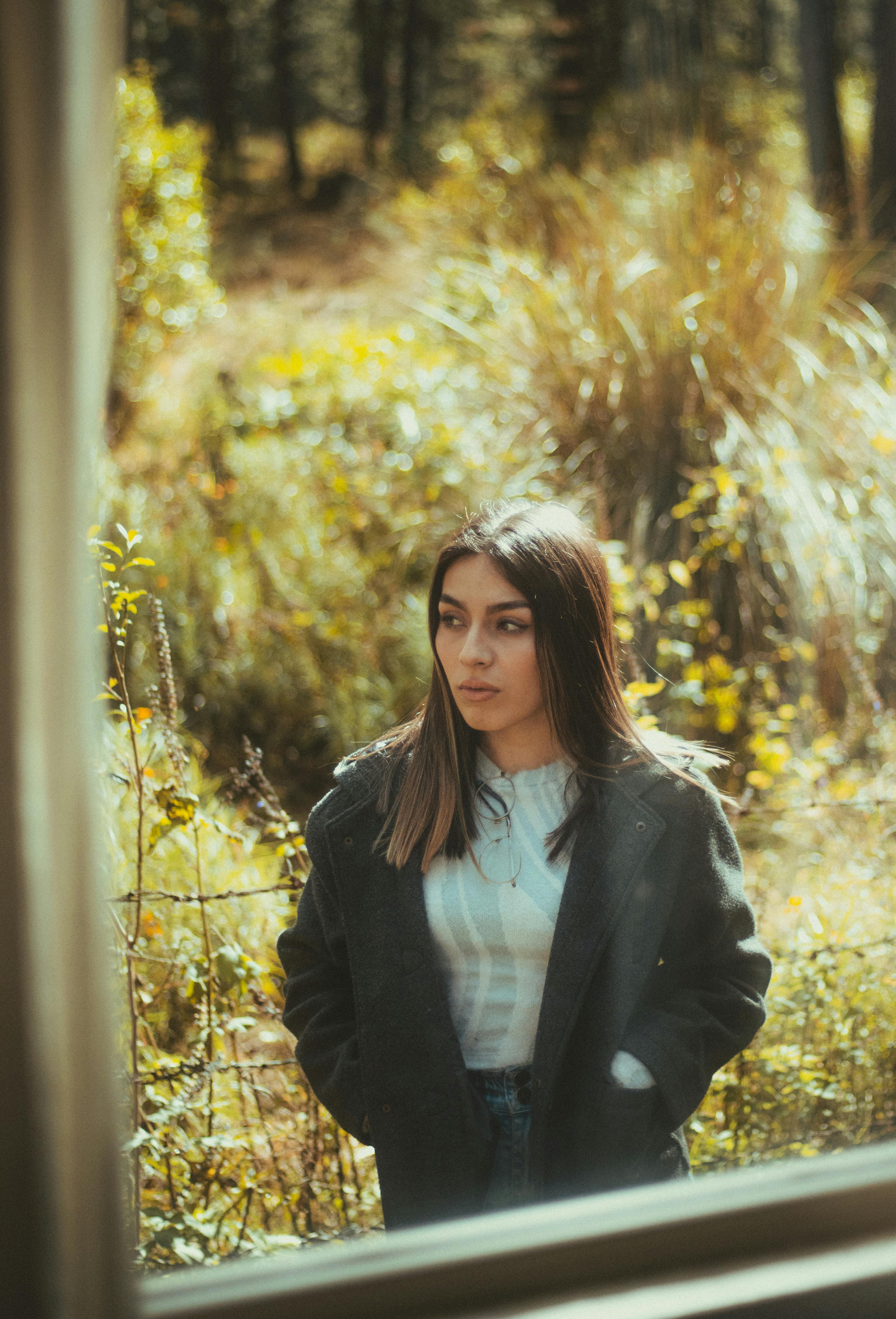 Reflection in a Window of a Woman · Free Stock Photo
