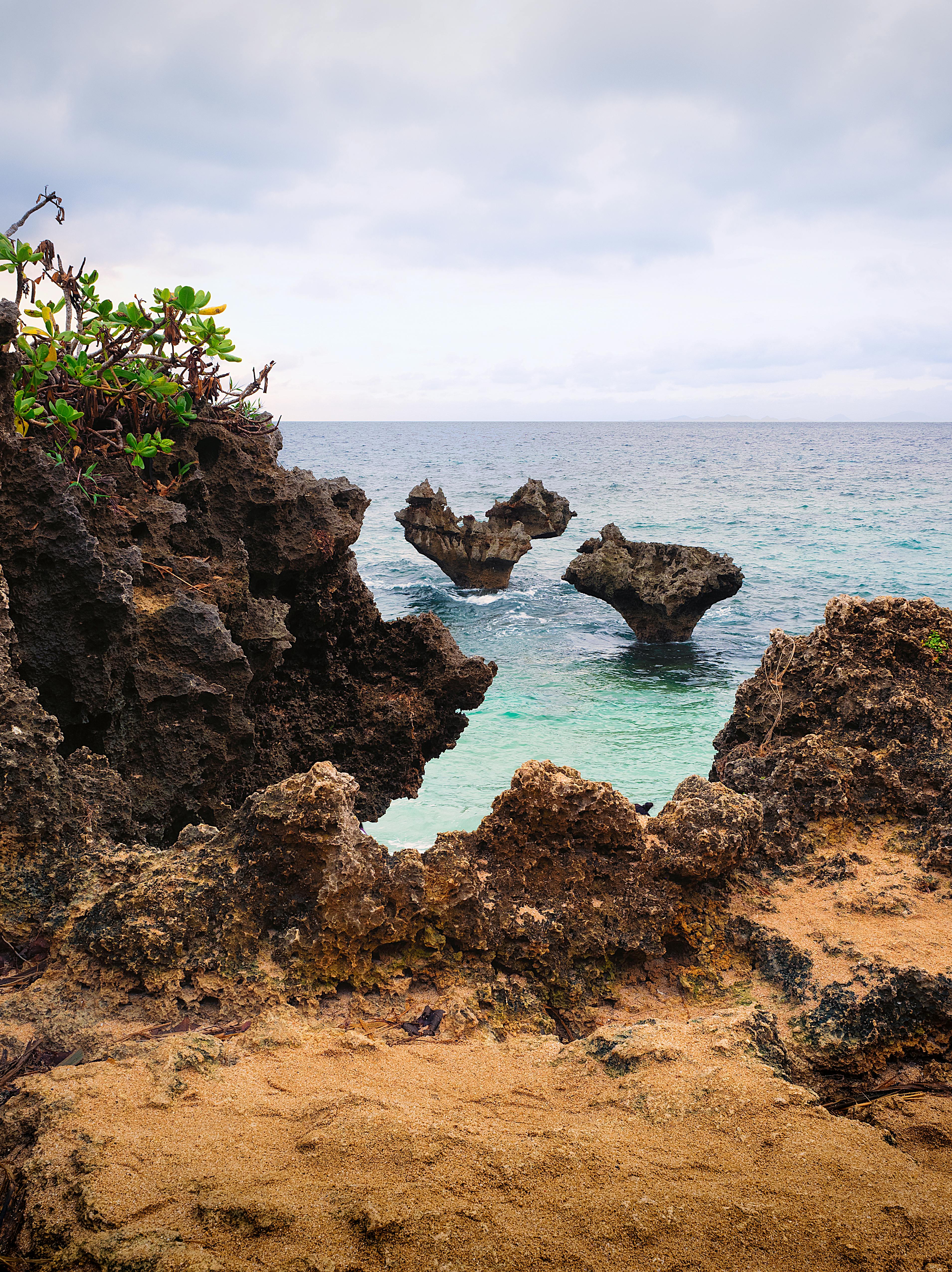 Heart Shaped Rocks at Kouri Island, Okinawa, Japan · Free Stock Photo