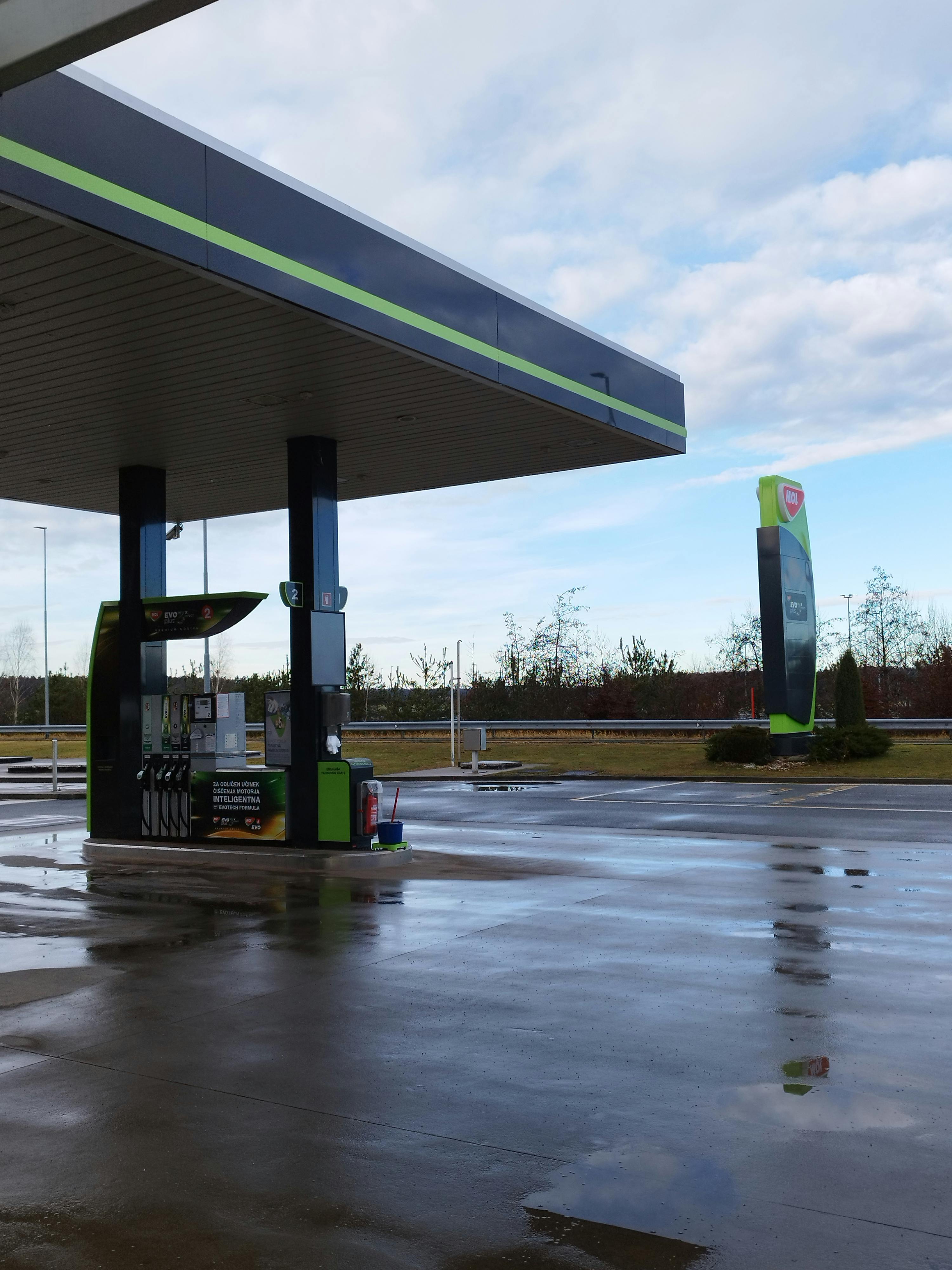 View of an Empty MOL Gas Station · Free Stock Photo