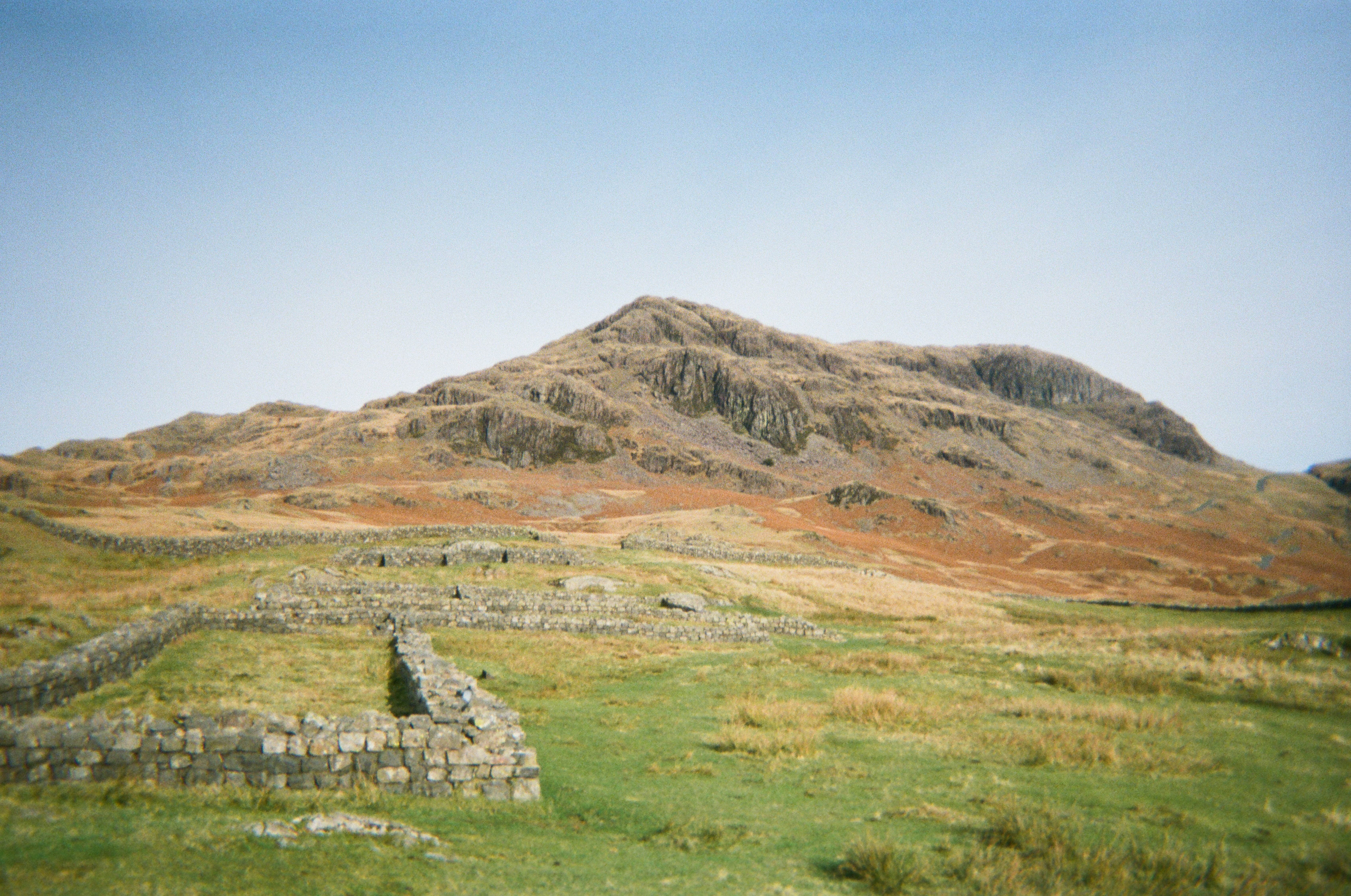 Remains of Hardknott Roman Fort in the Lake District National Park ...