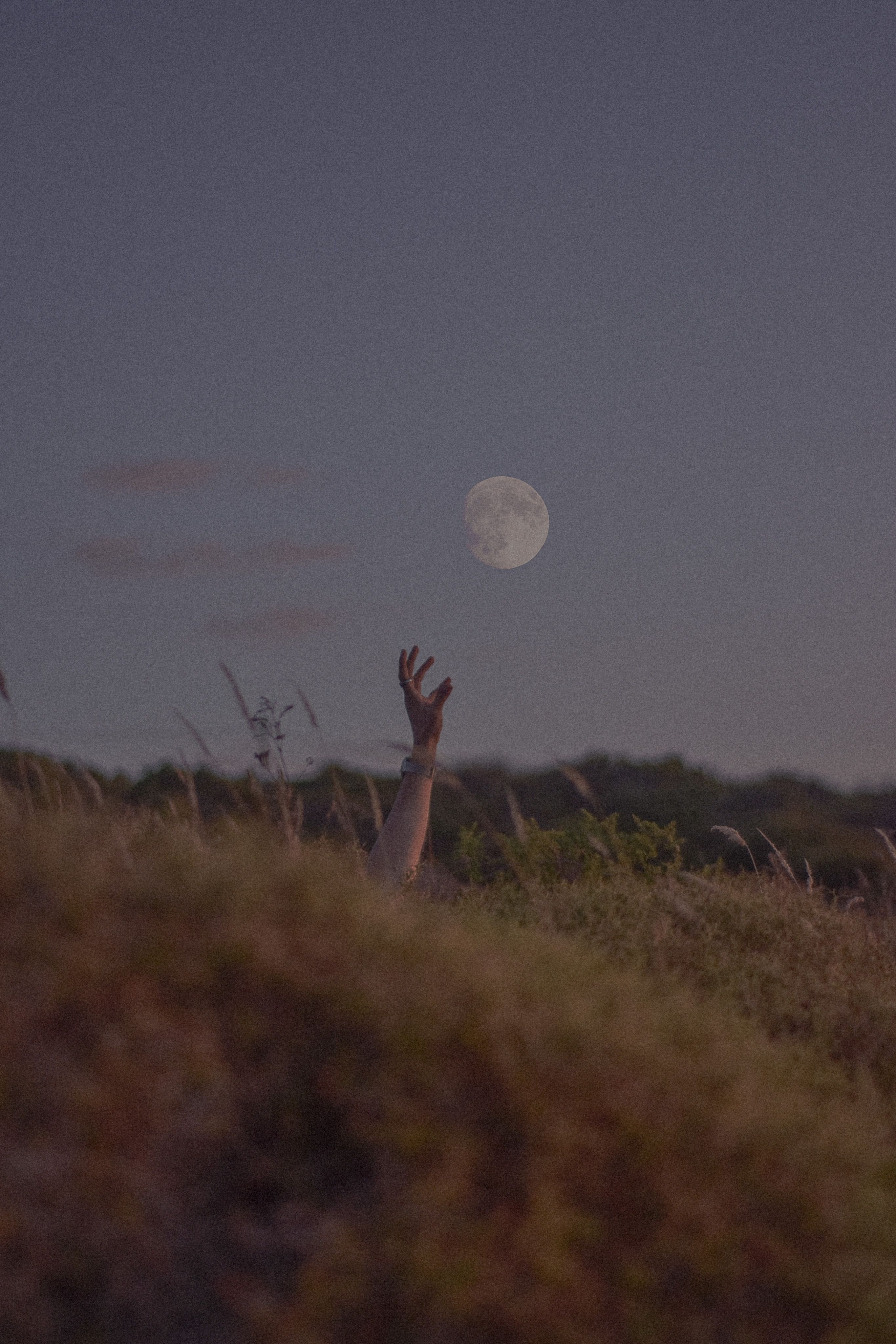 Hand Reaching for Full Moon · Free Stock Photo