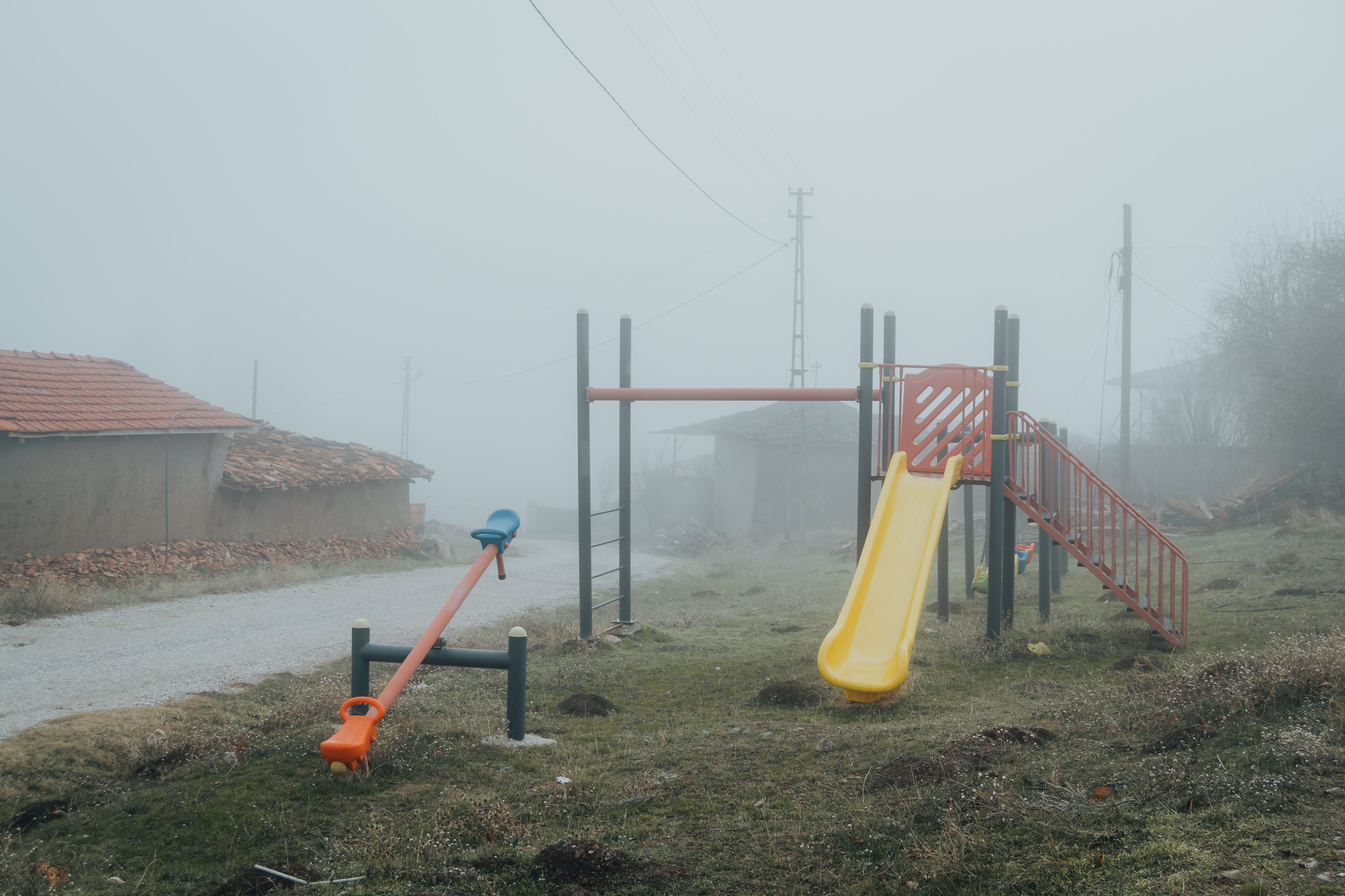 Playground in the Fog · Free Stock Photo