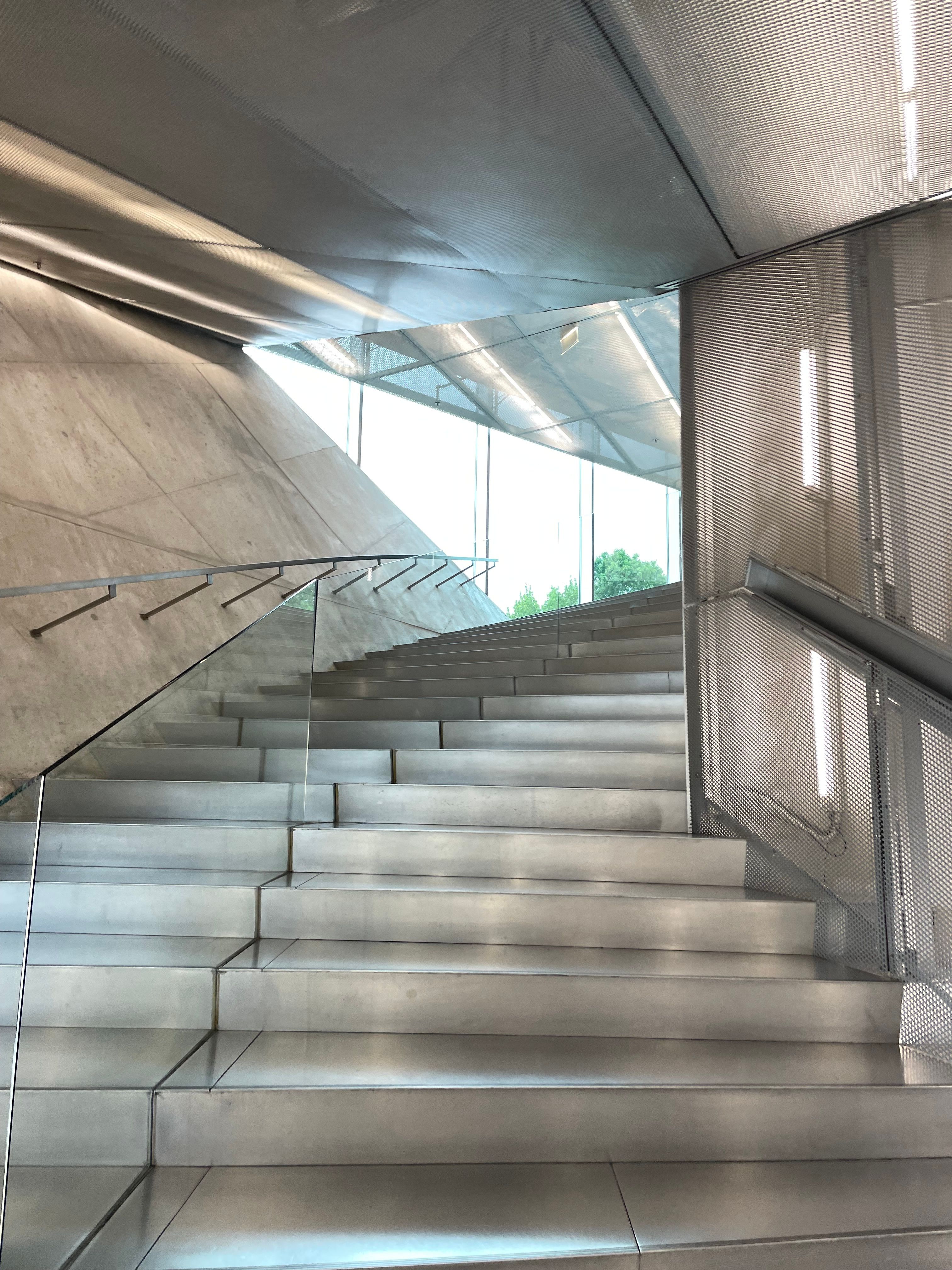 Modern, Silver Stairs · Free Stock Photo