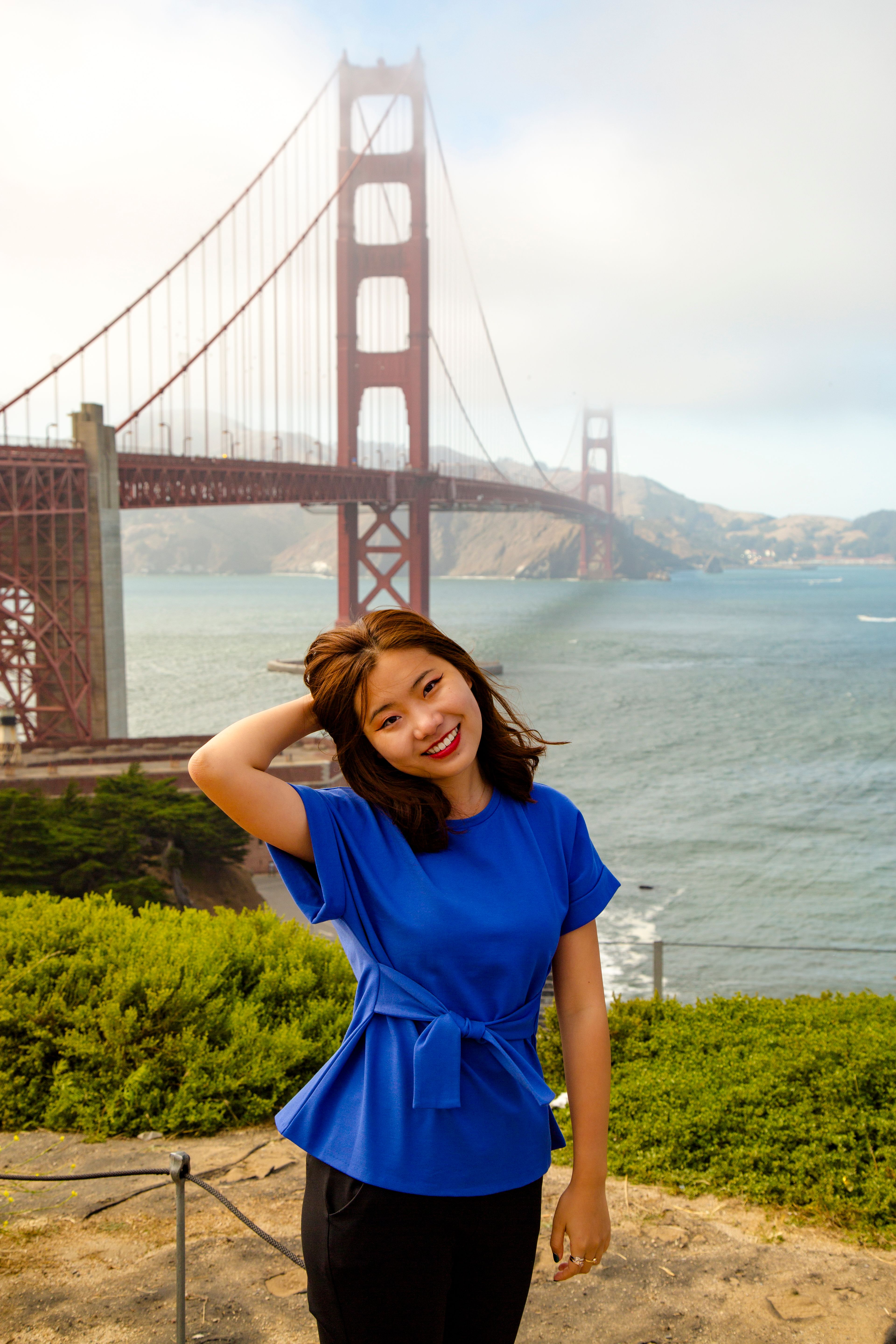 Woman in Front of Golden Gate Bridge · Free Stock Photo