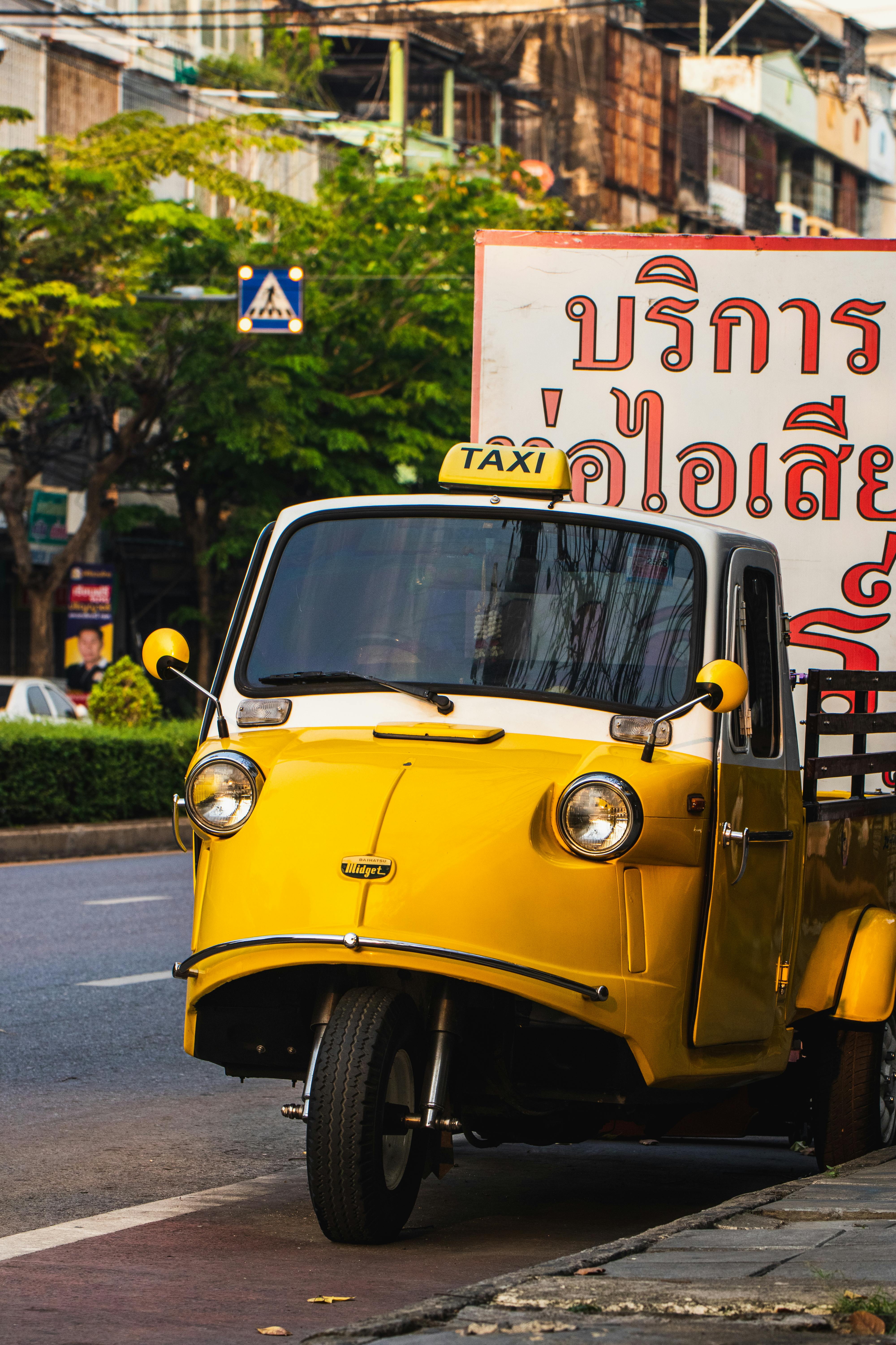 Cab on a Street in Bangkok · Free Stock Photo