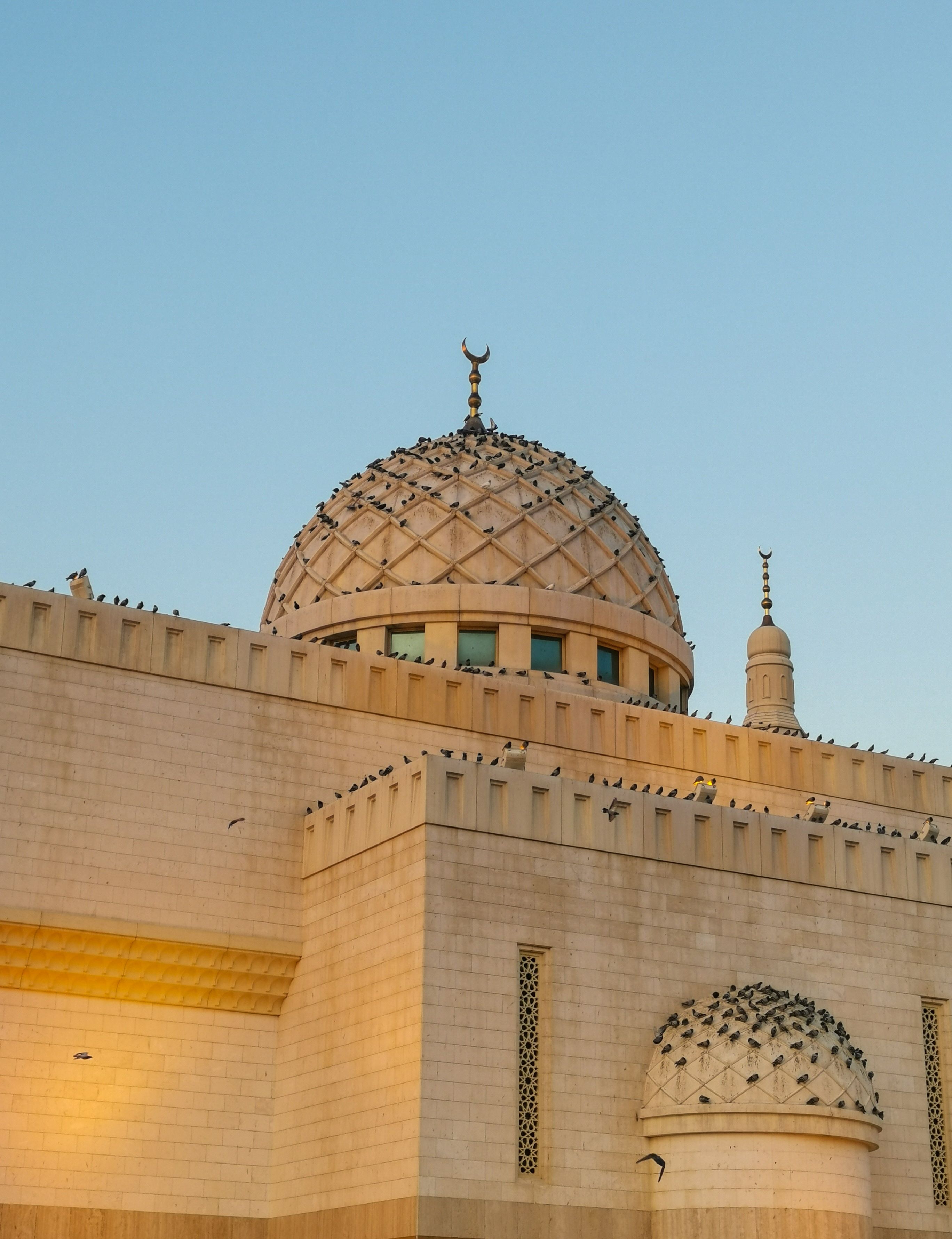 Gold Mosque during Sunset · Free Stock Photo