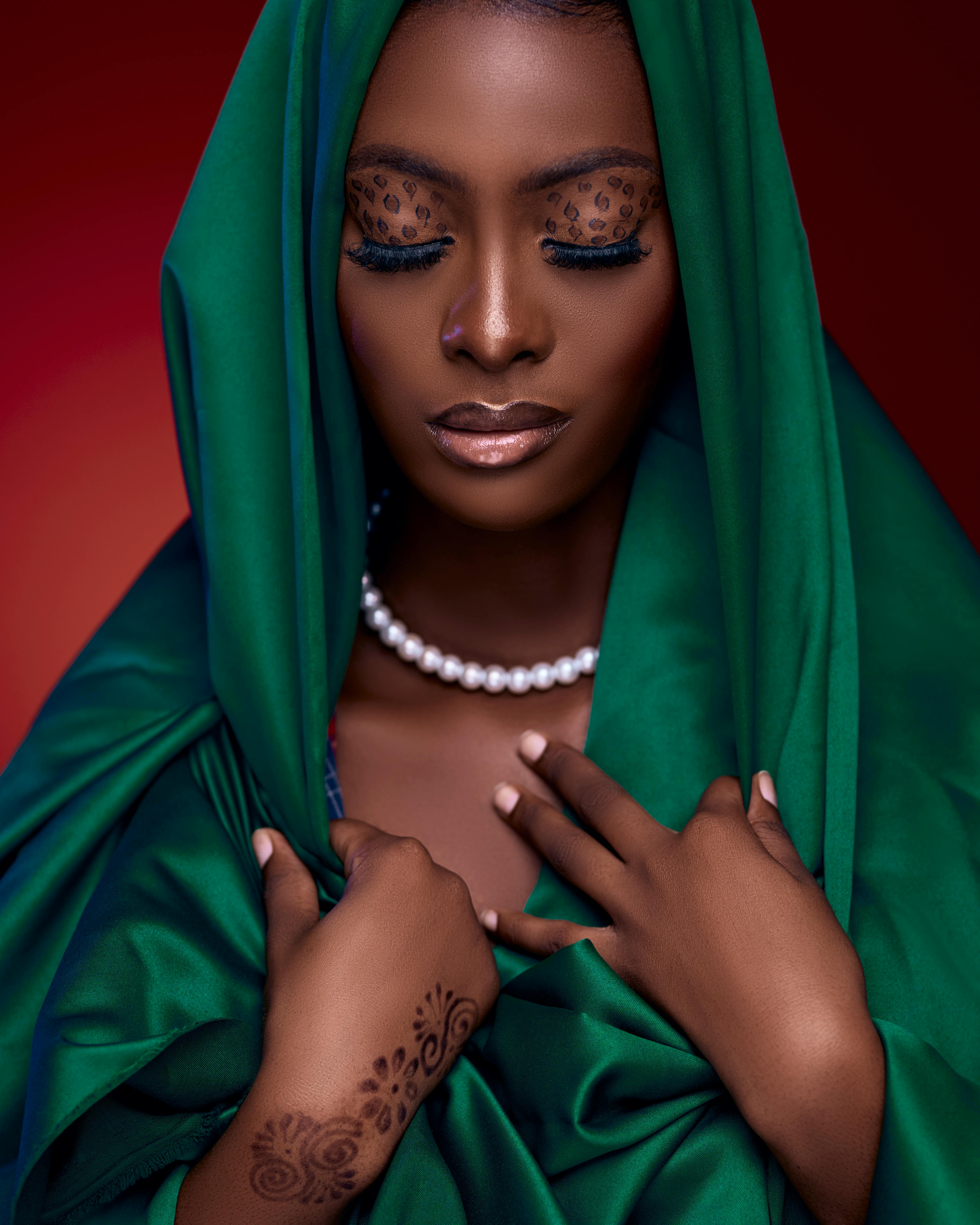 Portrait of Woman in Shawl · Free Stock Photo