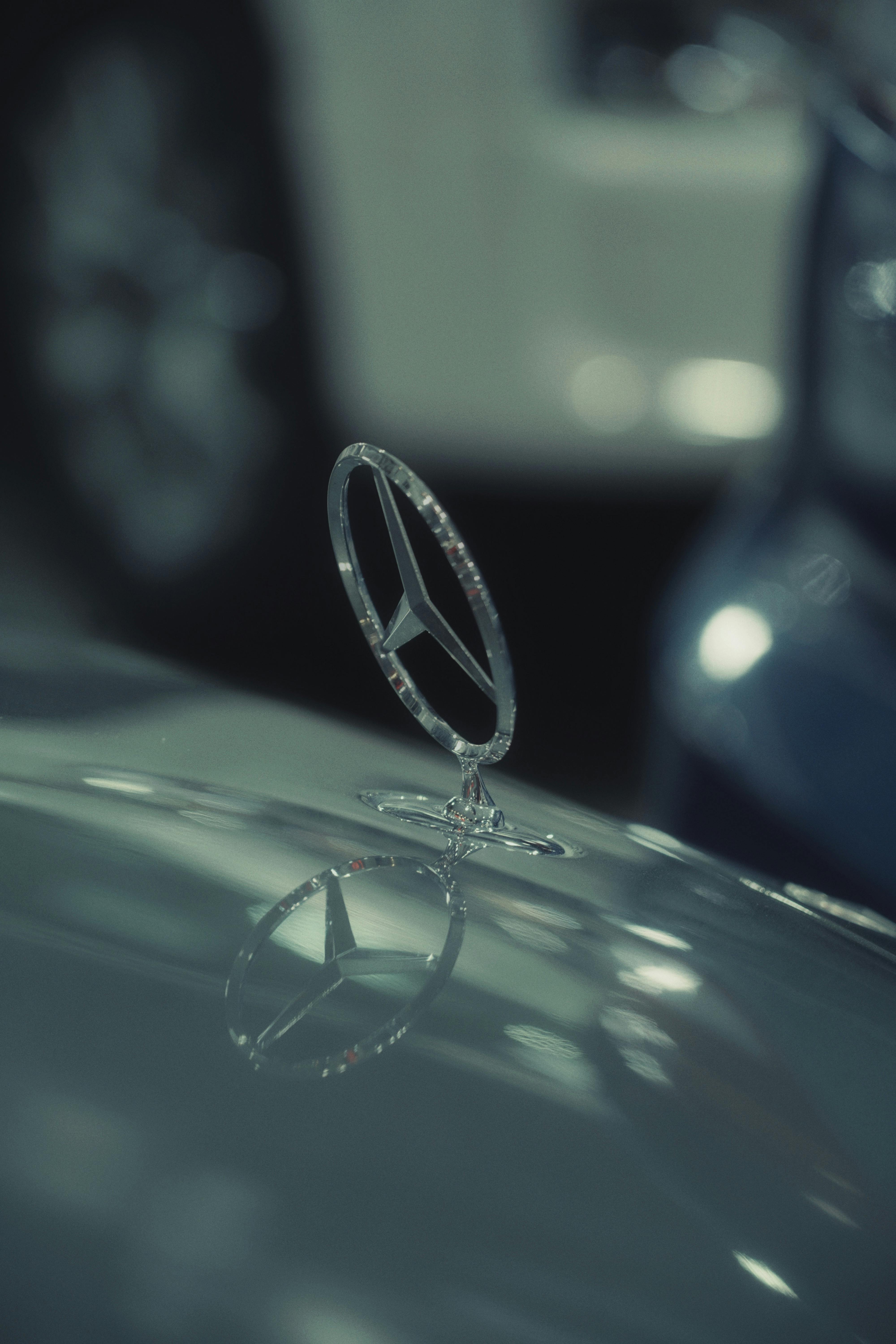 Close up of Mercedes Emblem on Car · Free Stock Photo