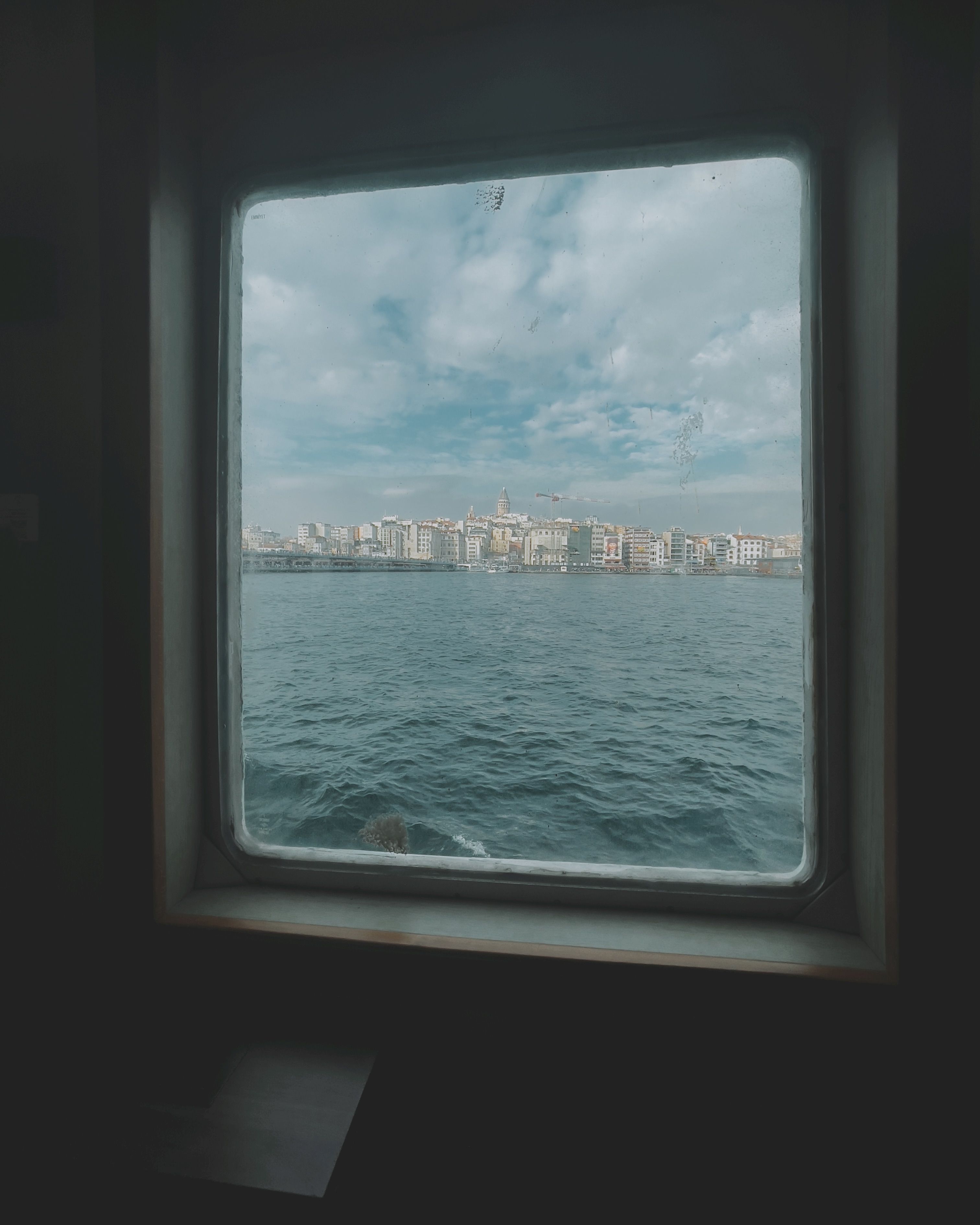 View of Istanbul from a Ferry Window on the Bosphorus Strait · Free ...