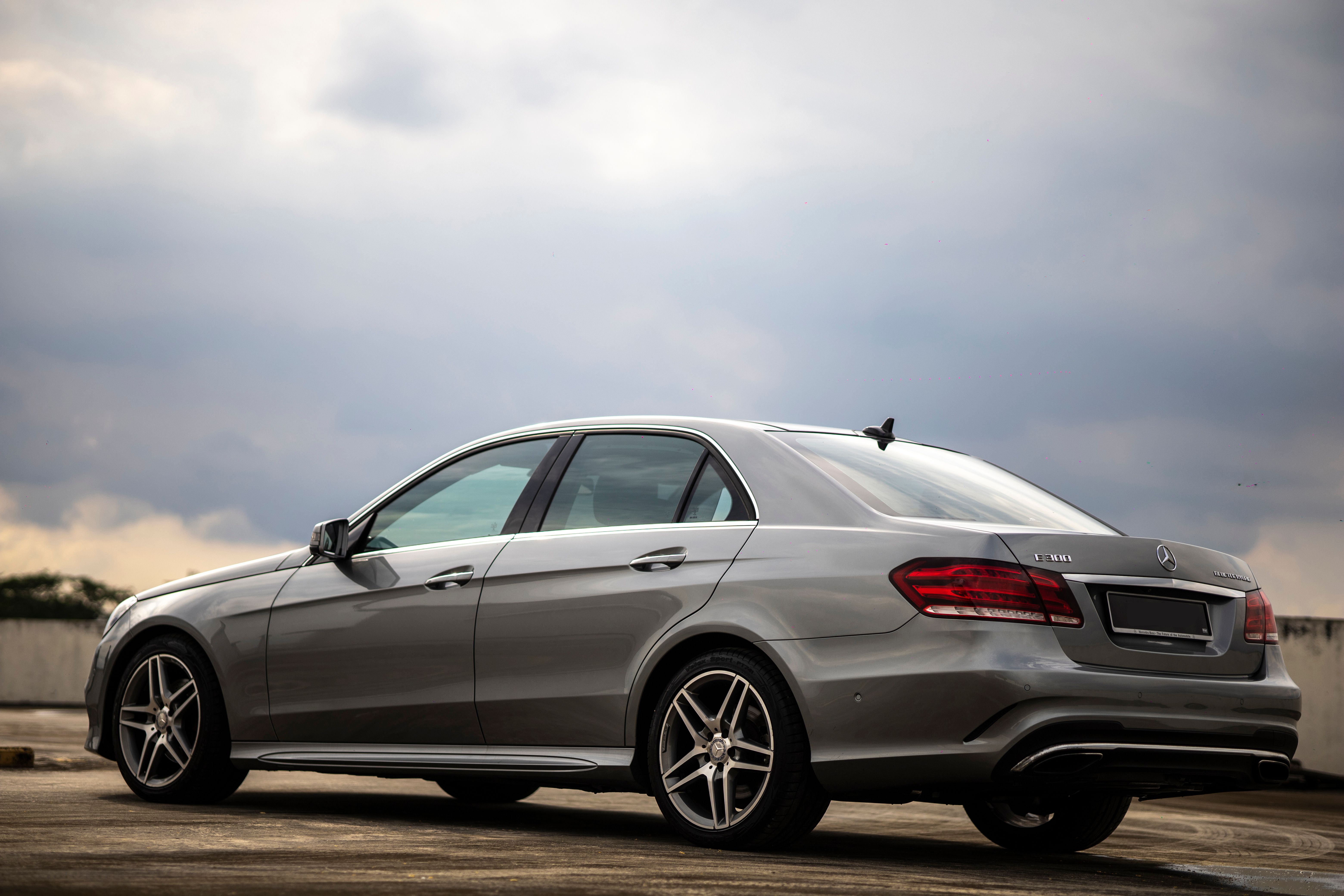 Silver Mercedes E300 · Free Stock Photo