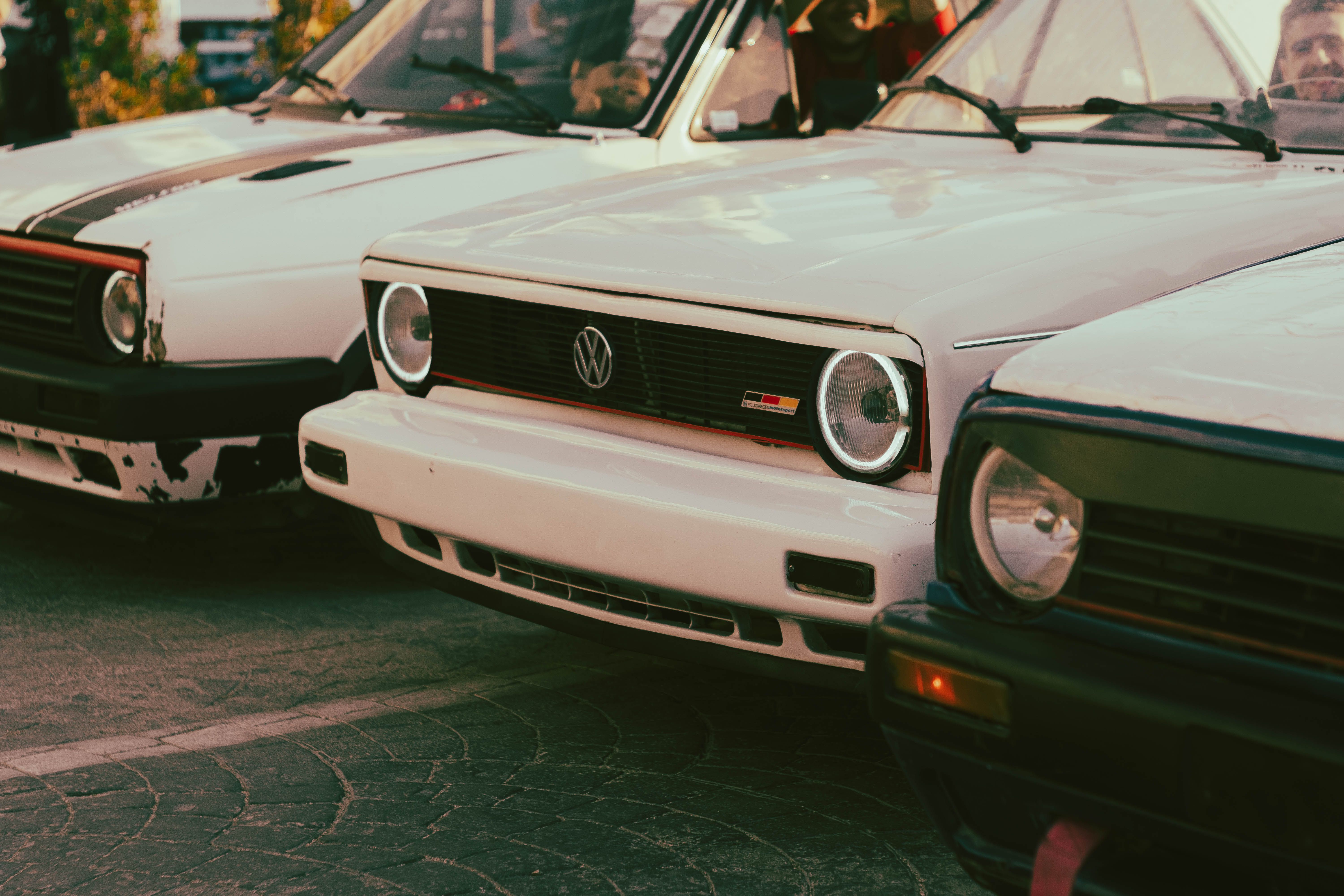 Film Photo of Vintage Volkswagen Golf I at a Car Show · Free Stock Photo