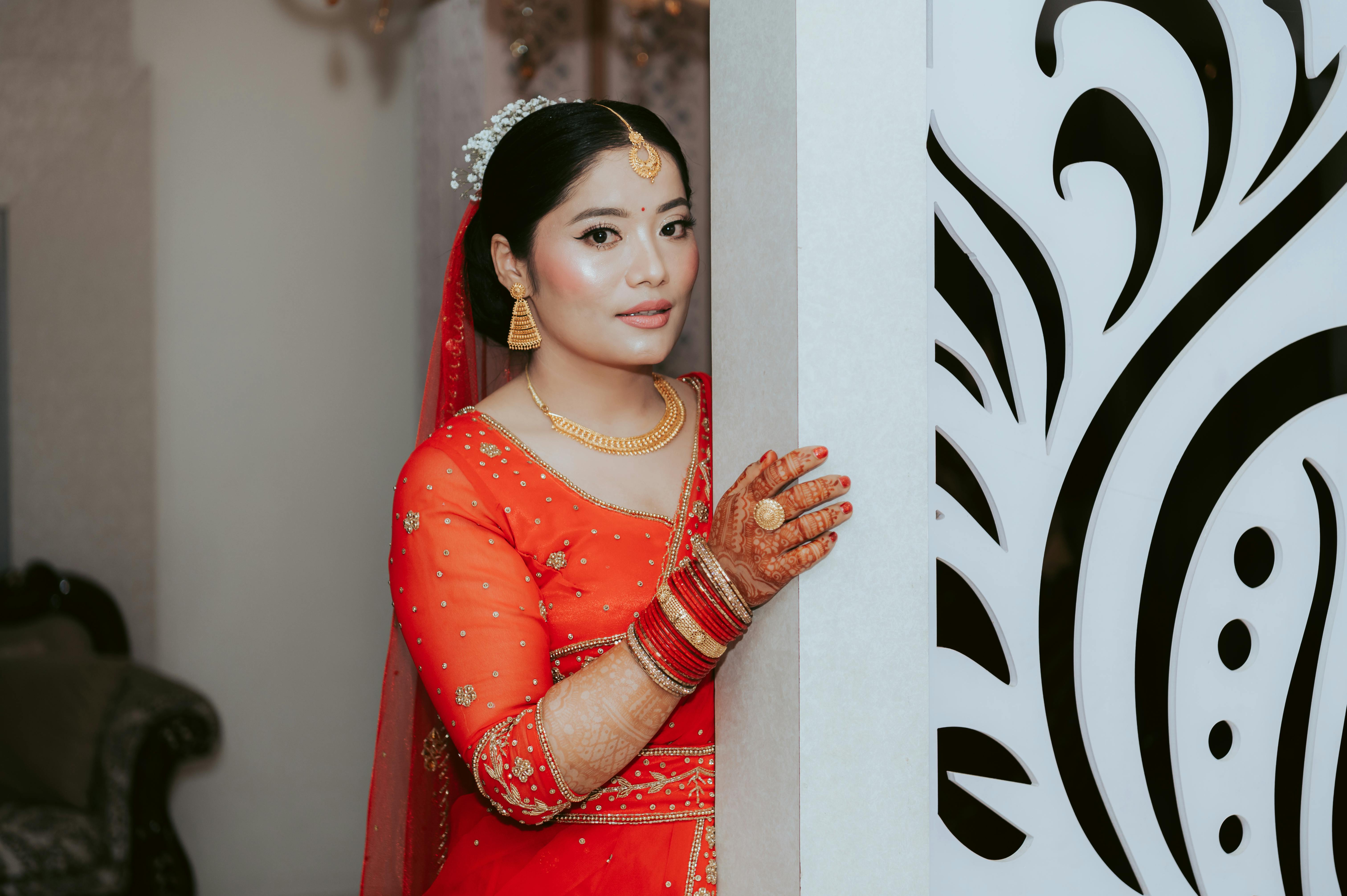 Woman in Traditional, Red Dress · Free Stock Photo