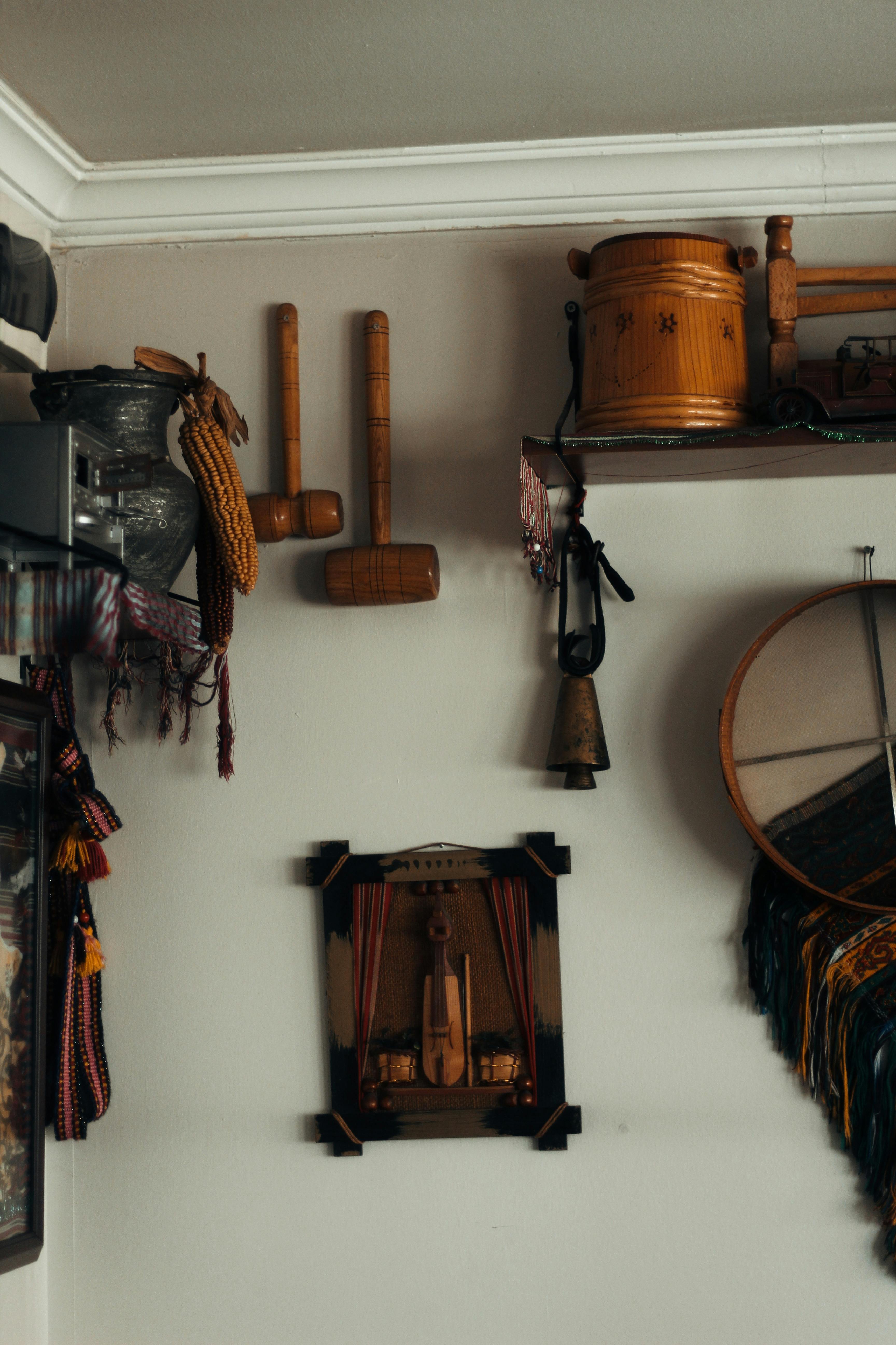 Objects on Museum Wall · Free Stock Photo