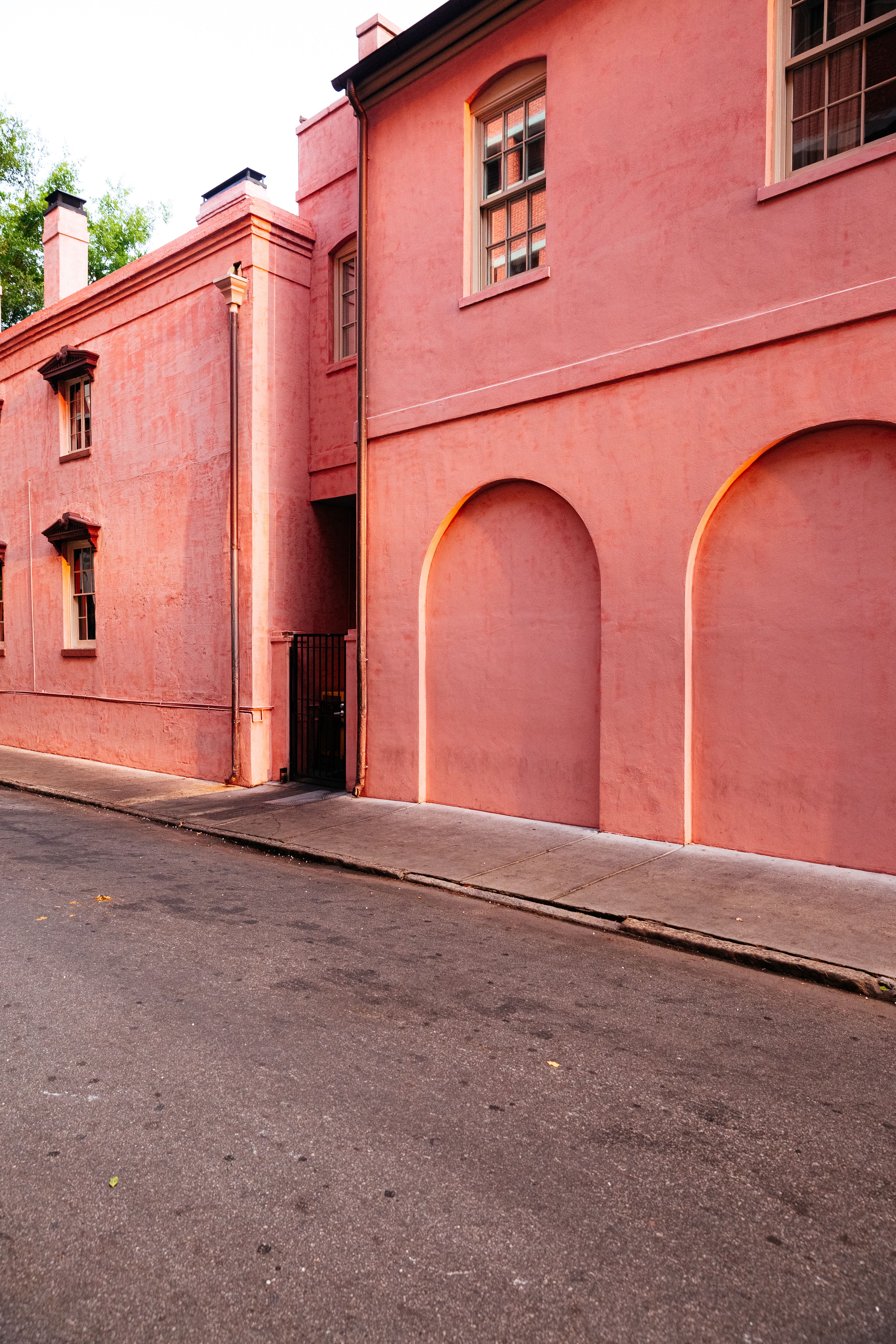 Pink Building Wall near Street · Free Stock Photo
