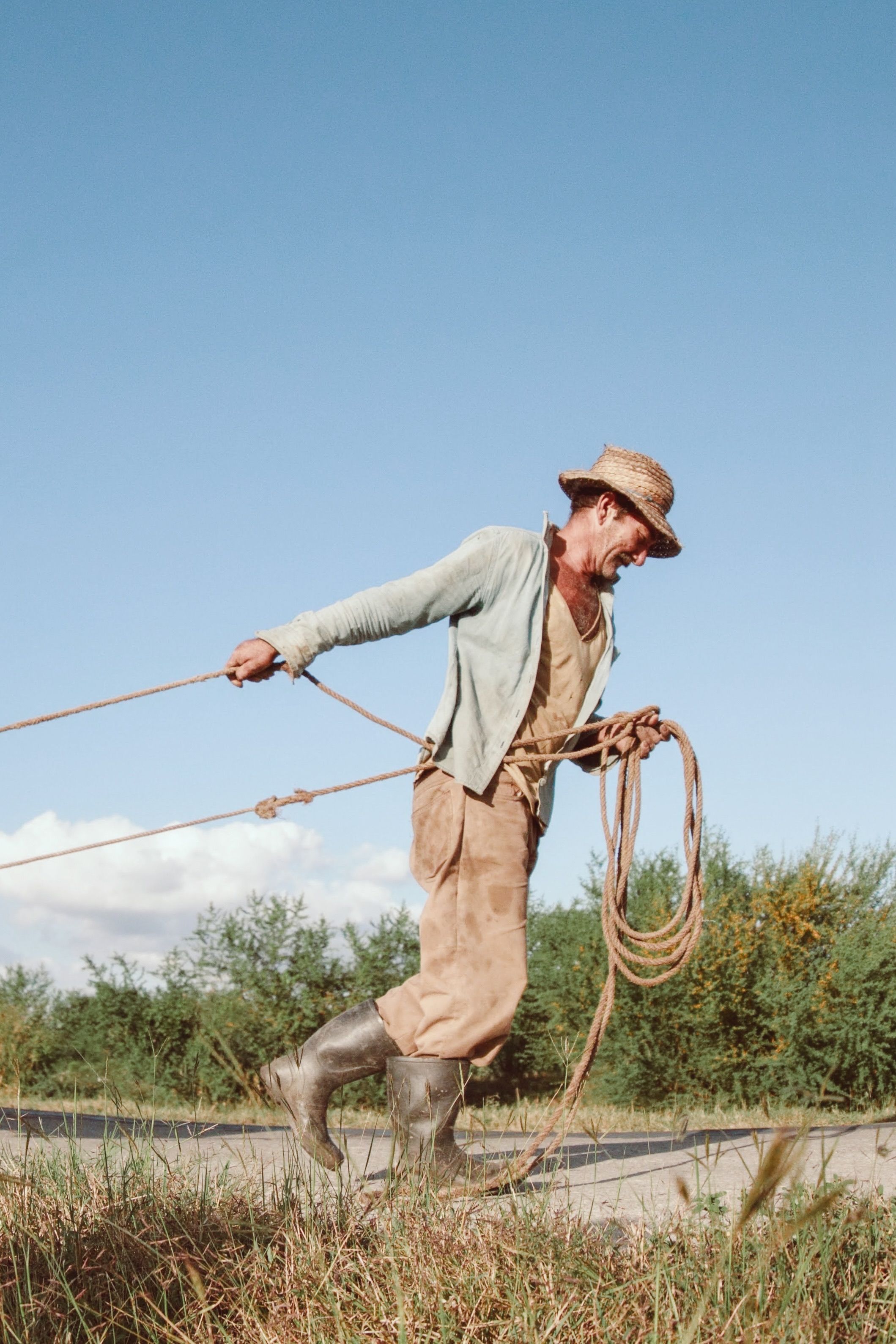 Farmer with Rope · Free Stock Photo