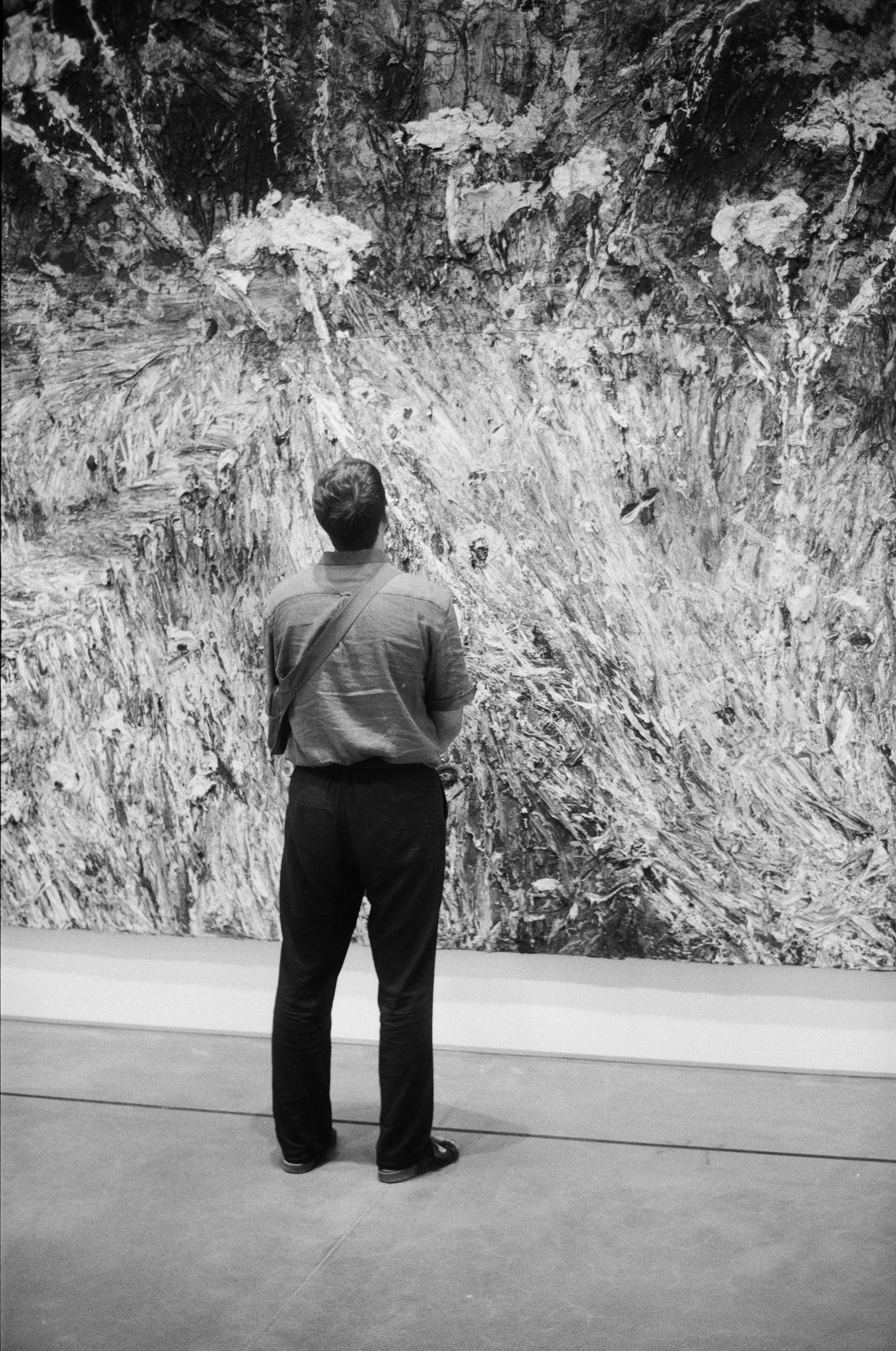 Man Admiring Painting in Gallery · Free Stock Photo