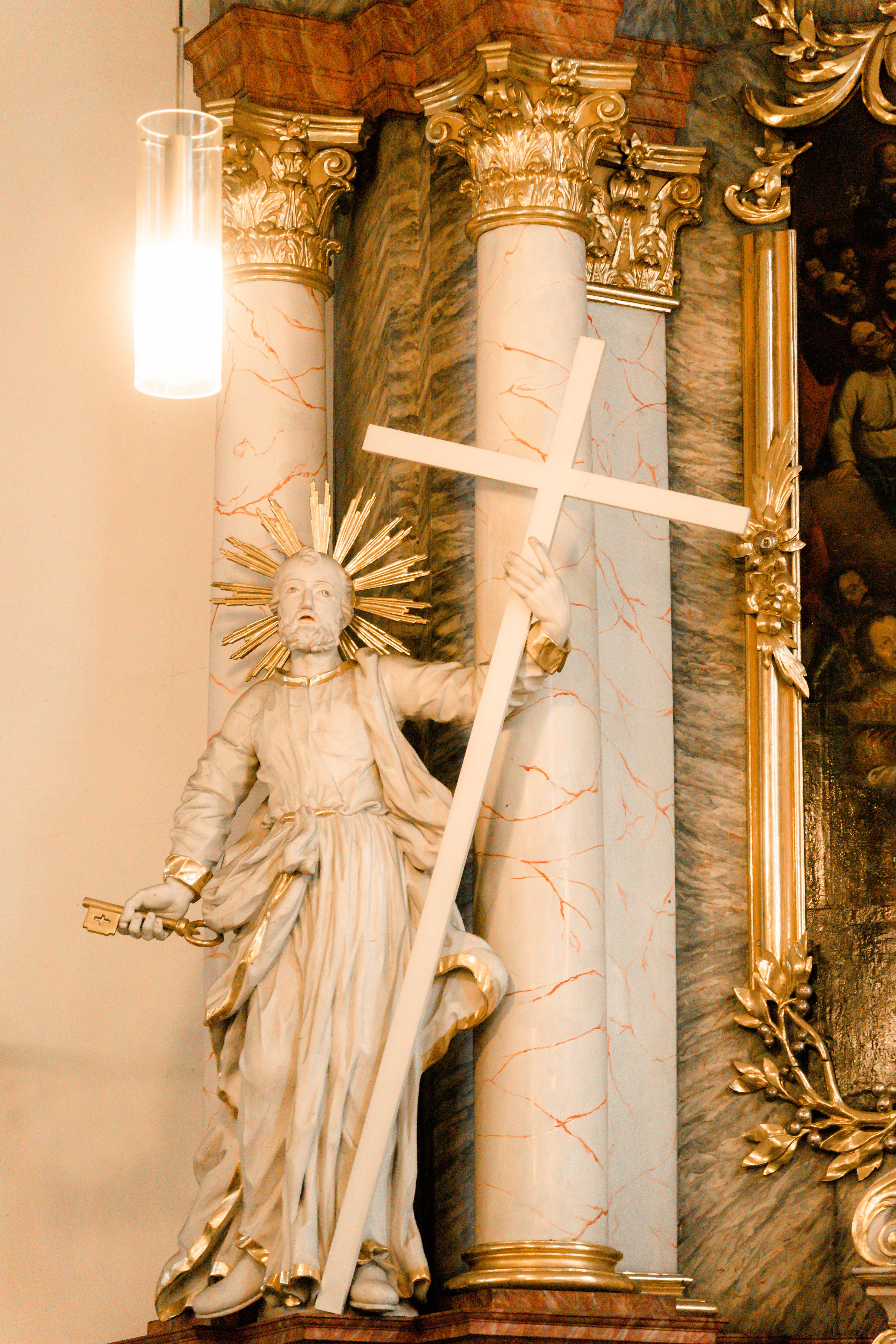 Statue in Baroque Church · Free Stock Photo