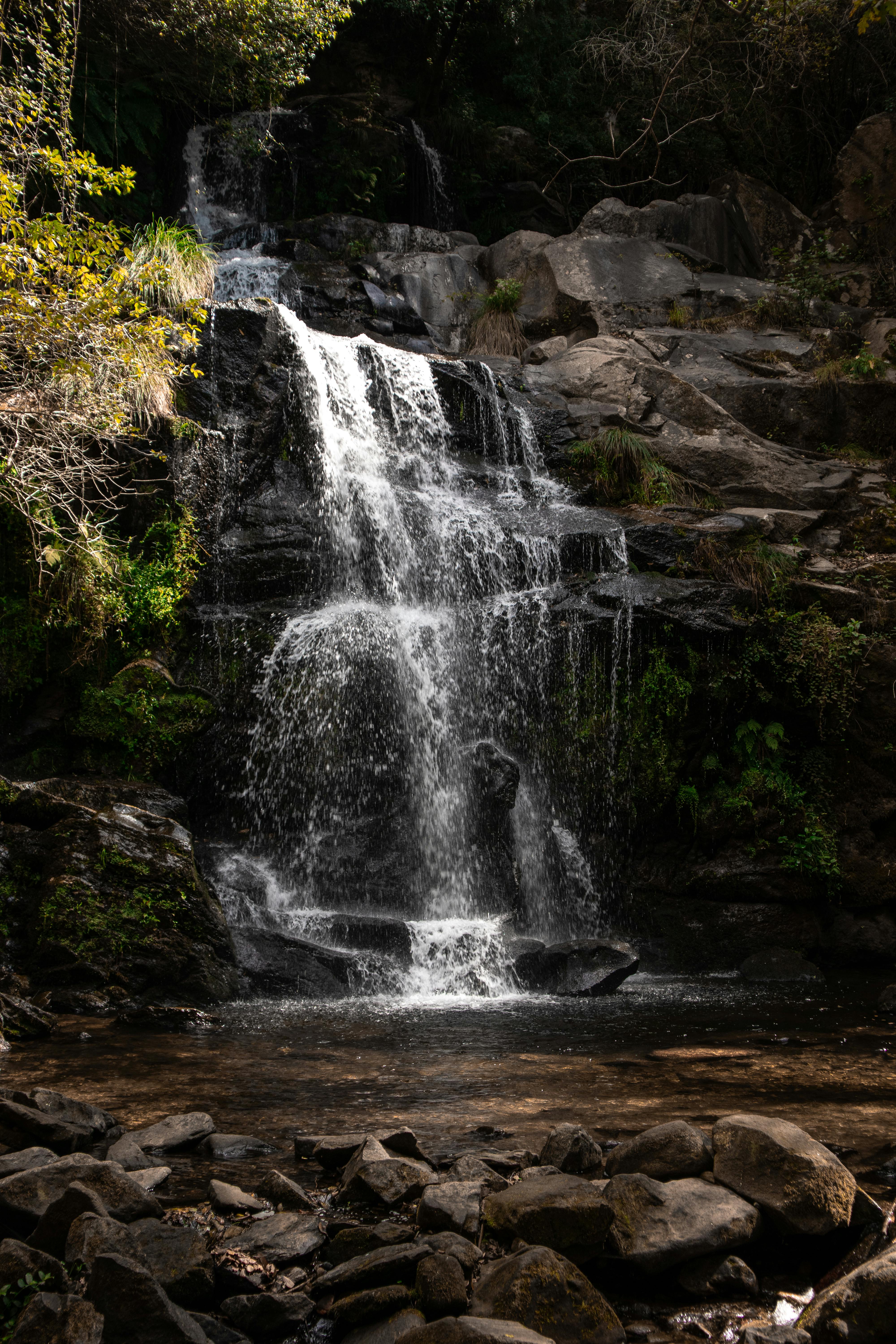Waterfall on Rocks · Free Stock Photo