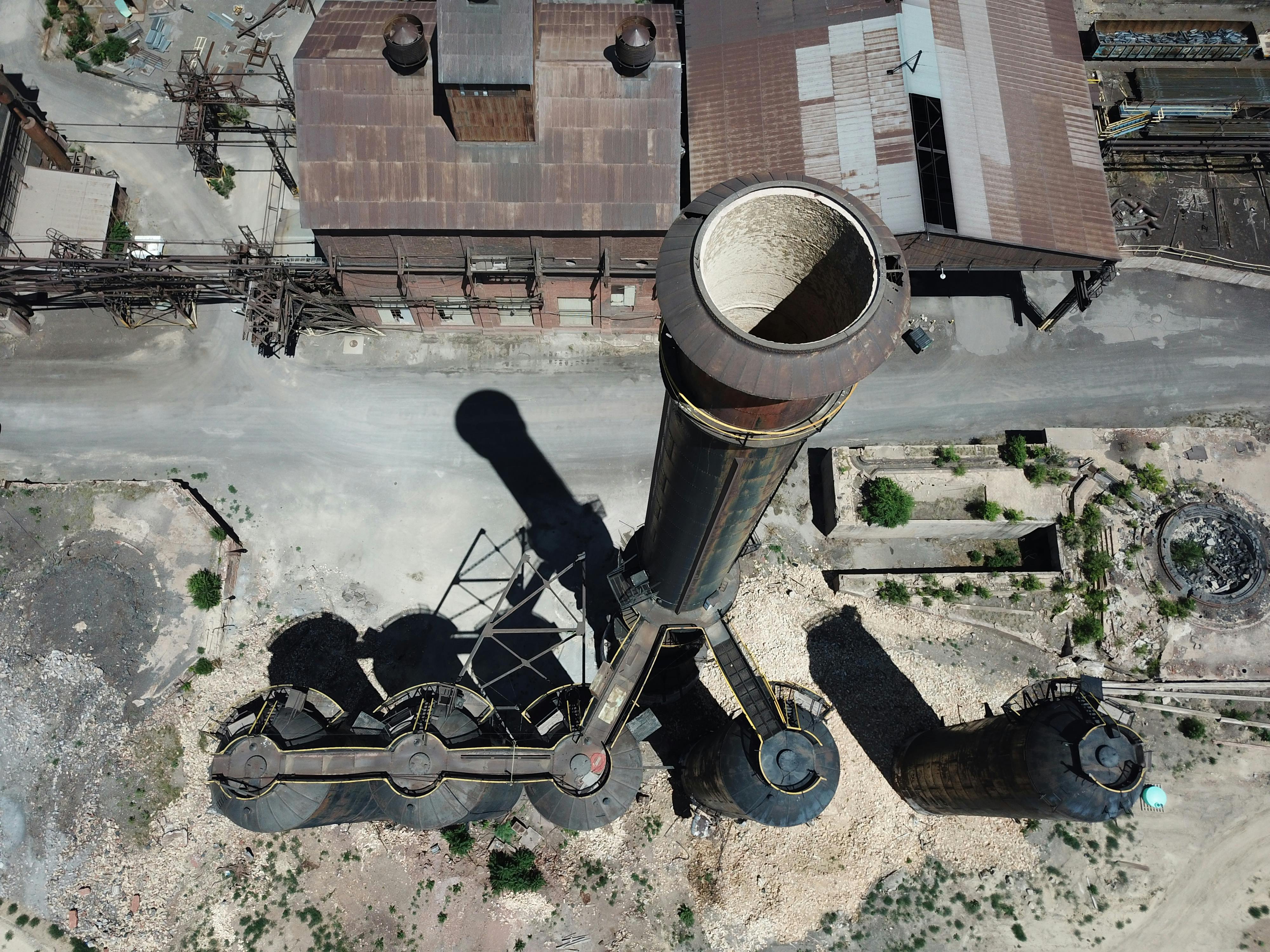 Birds Eye View of Industrial Chimney · Free Stock Photo