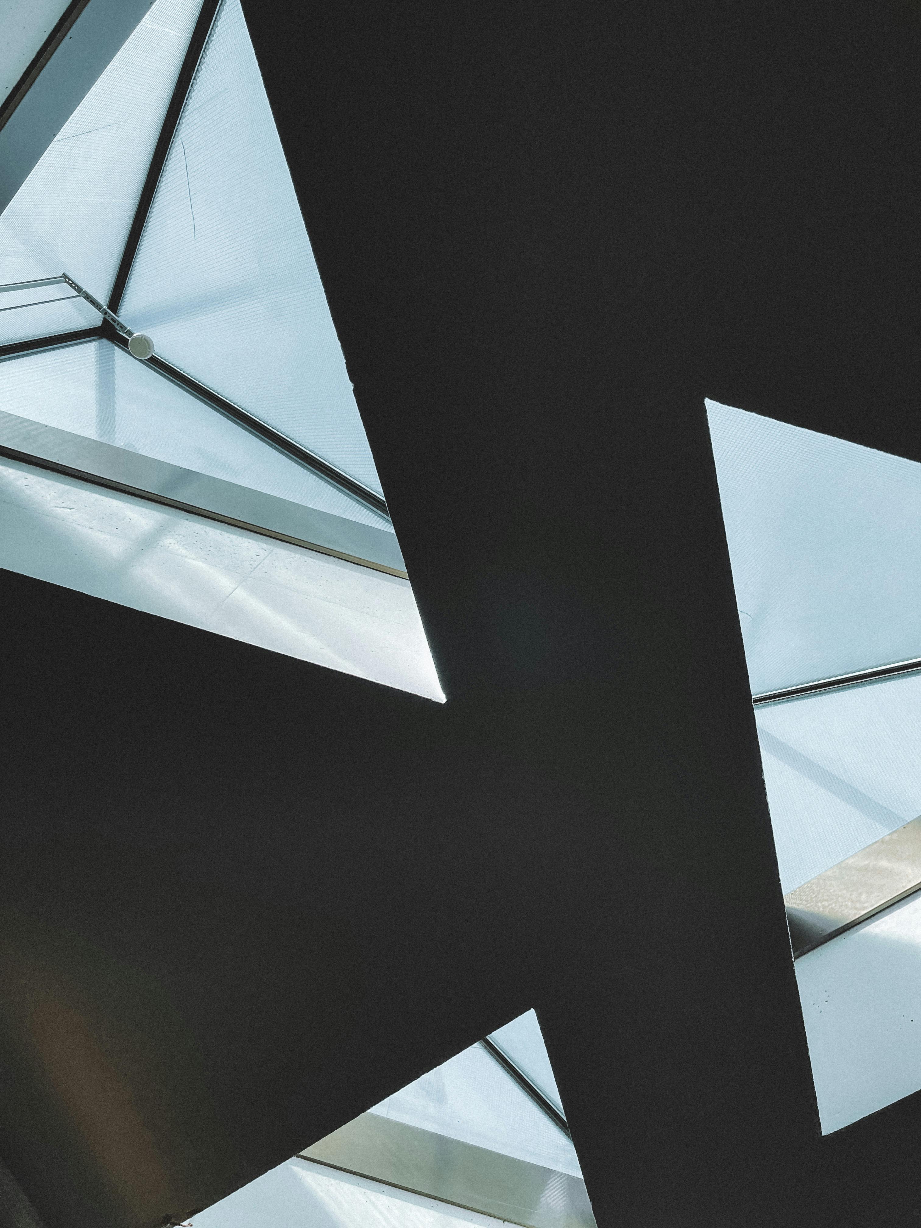 Triangular Skylights Placed Symmetrically on the Ceiling · Free Stock Photo