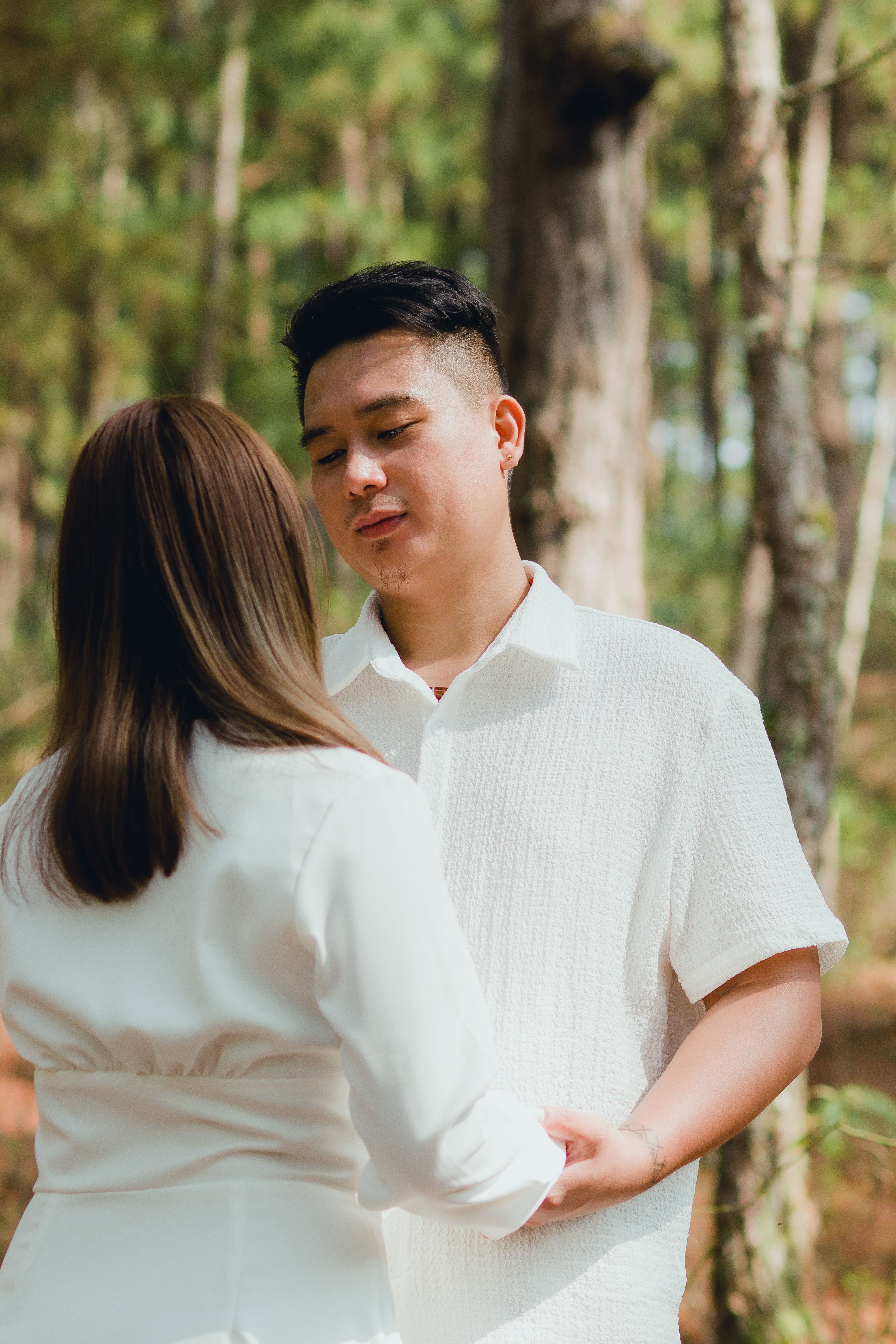 Couple Standing Close Each Other in Park · Free Stock Photo