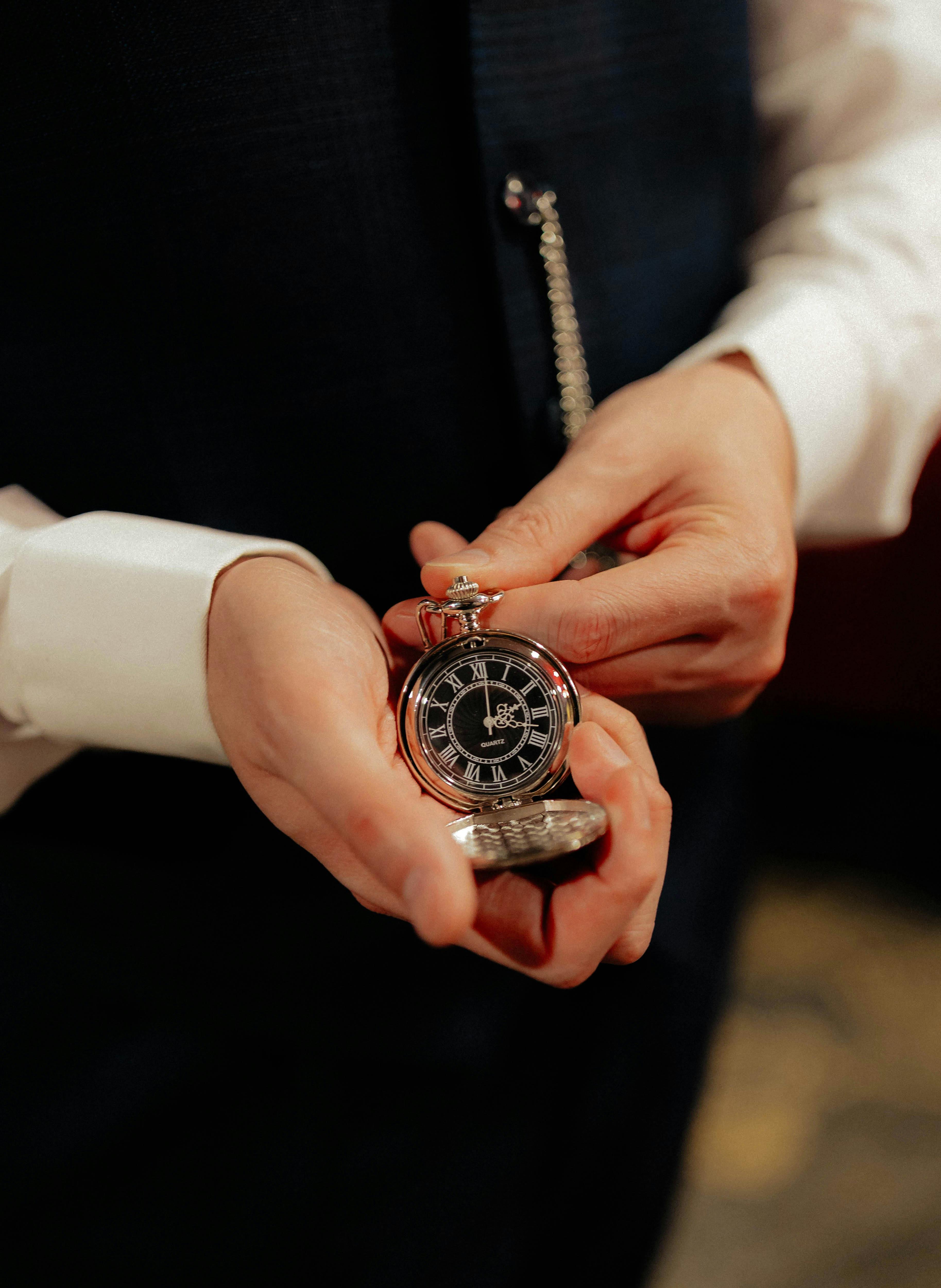 Man in Suit with Pocket Watch · Free Stock Photo
