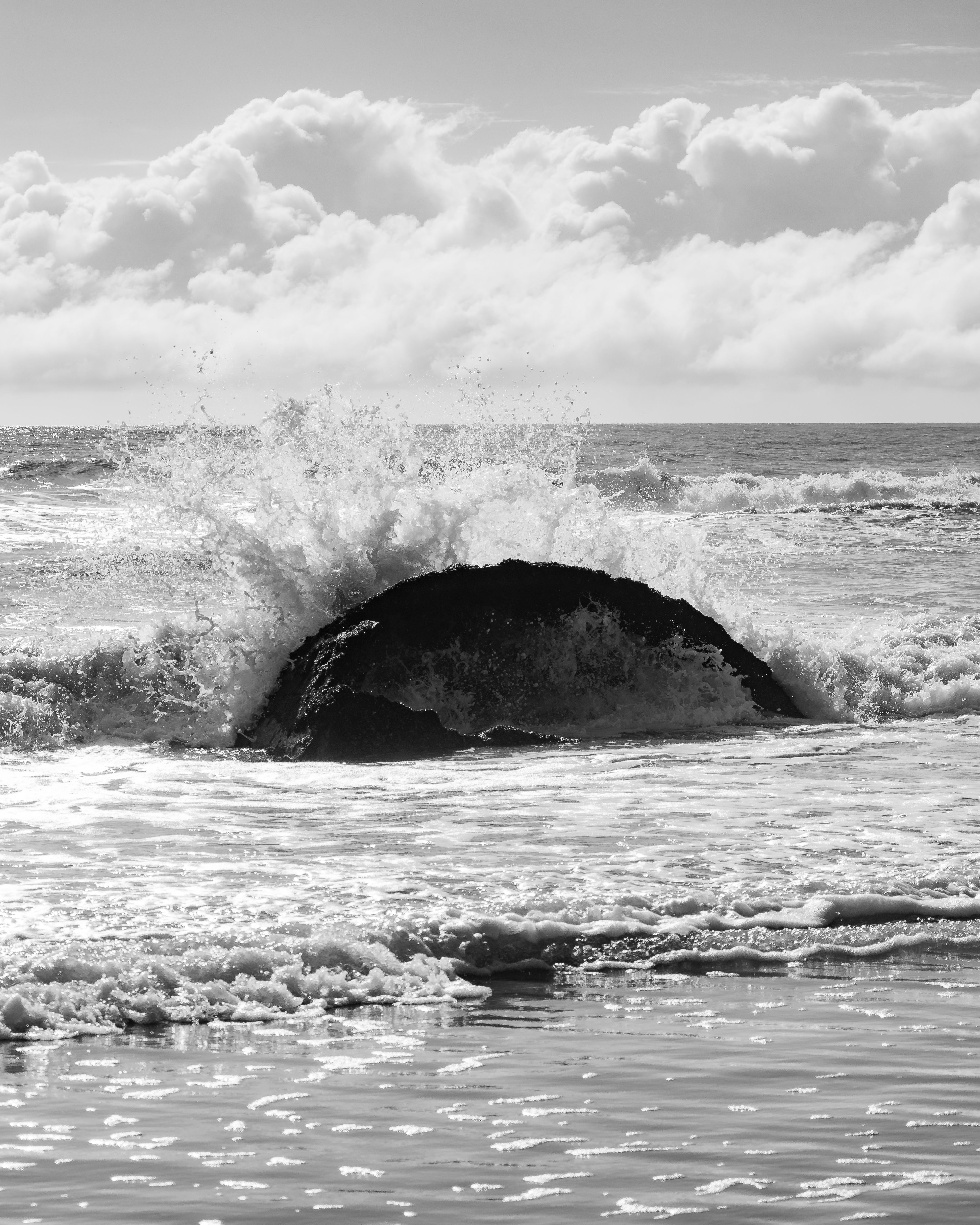 Wave Crushing on Rock on Sea Shore · Free Stock Photo