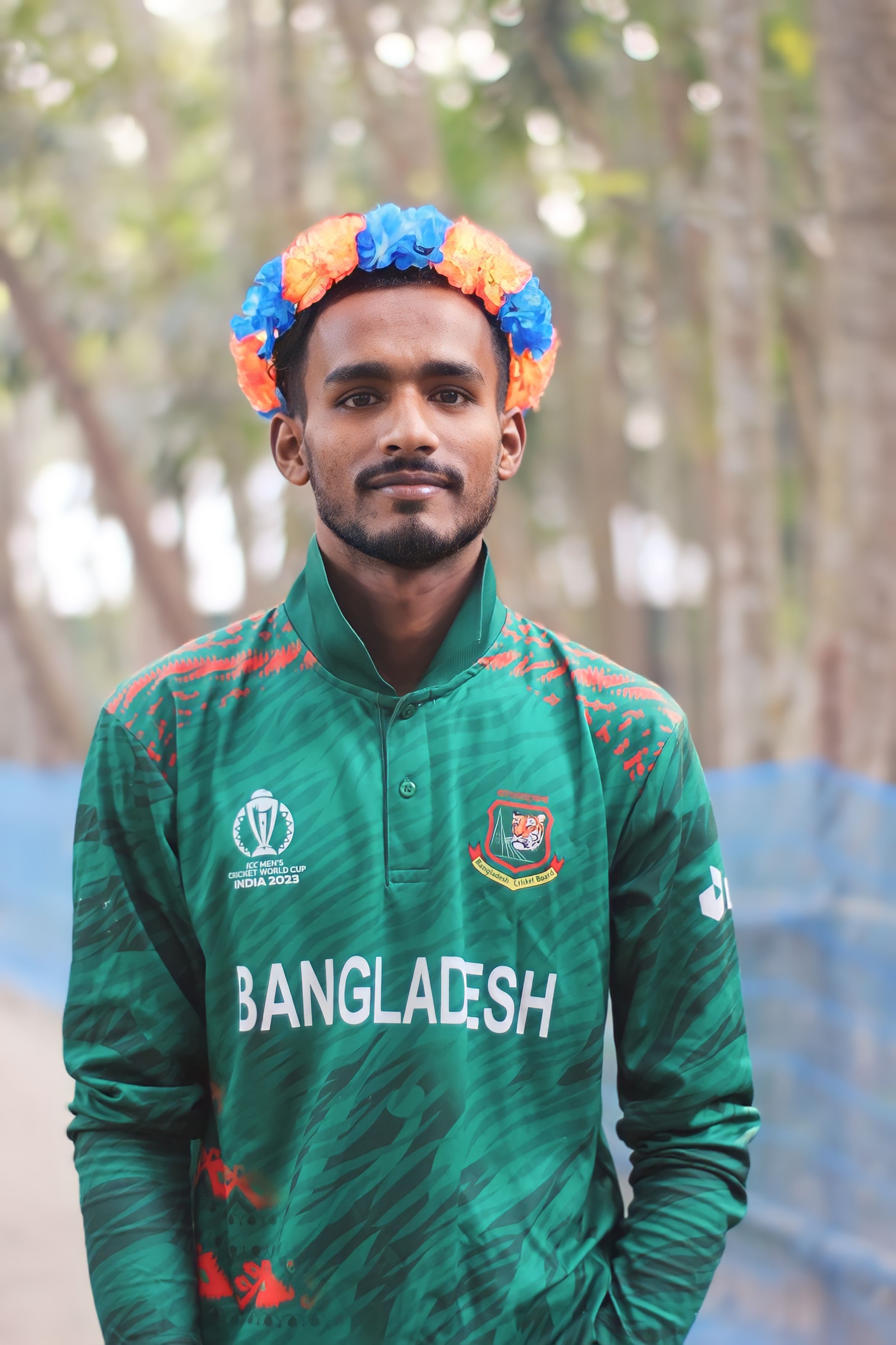 Man with Floral Wreath on Head · Free Stock Photo
