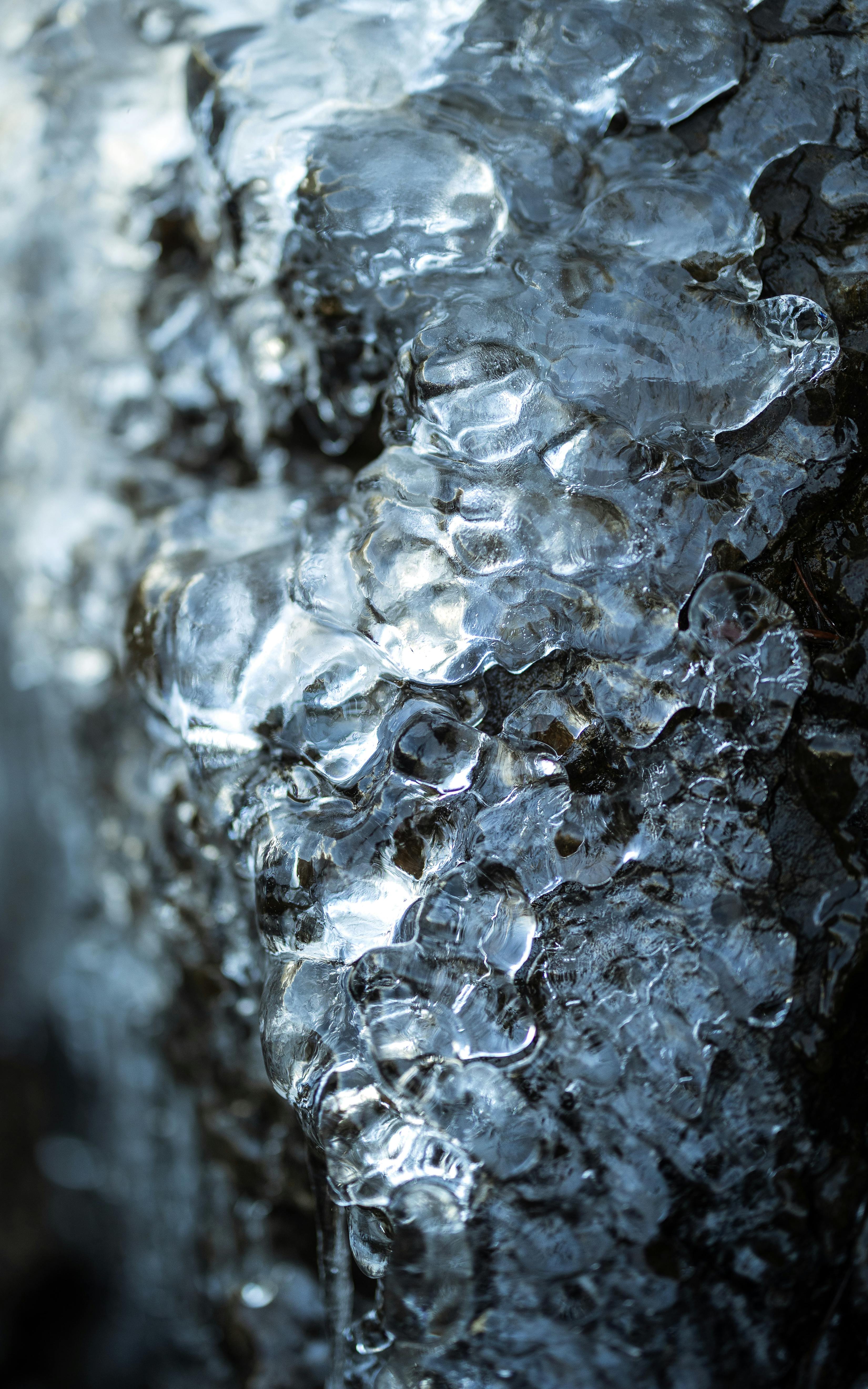 Close-up of Ice in an Irregular Shape · Free Stock Photo