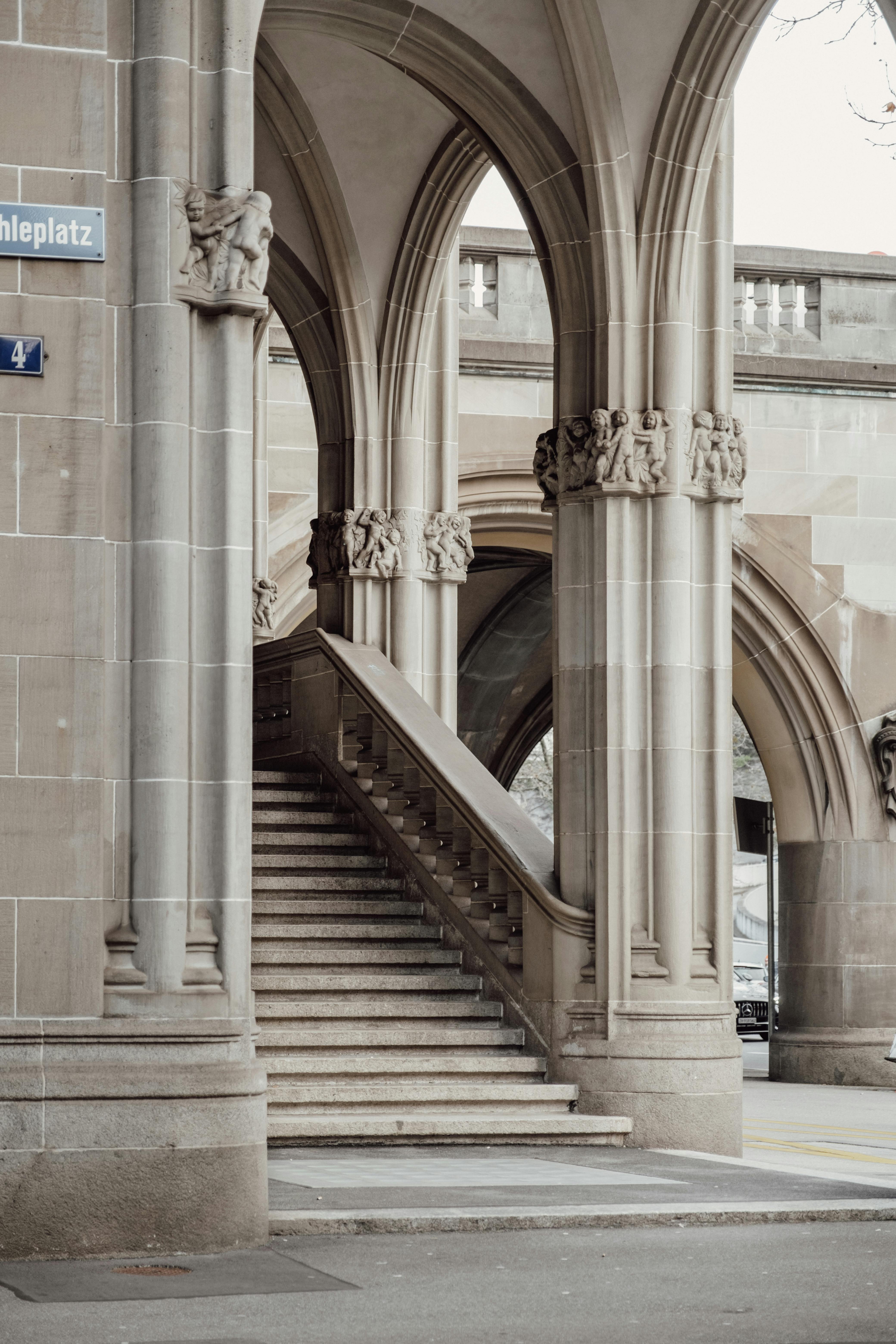 Neoclassical Stairs and Columns in Zurich, Switzerland · Free Stock Photo