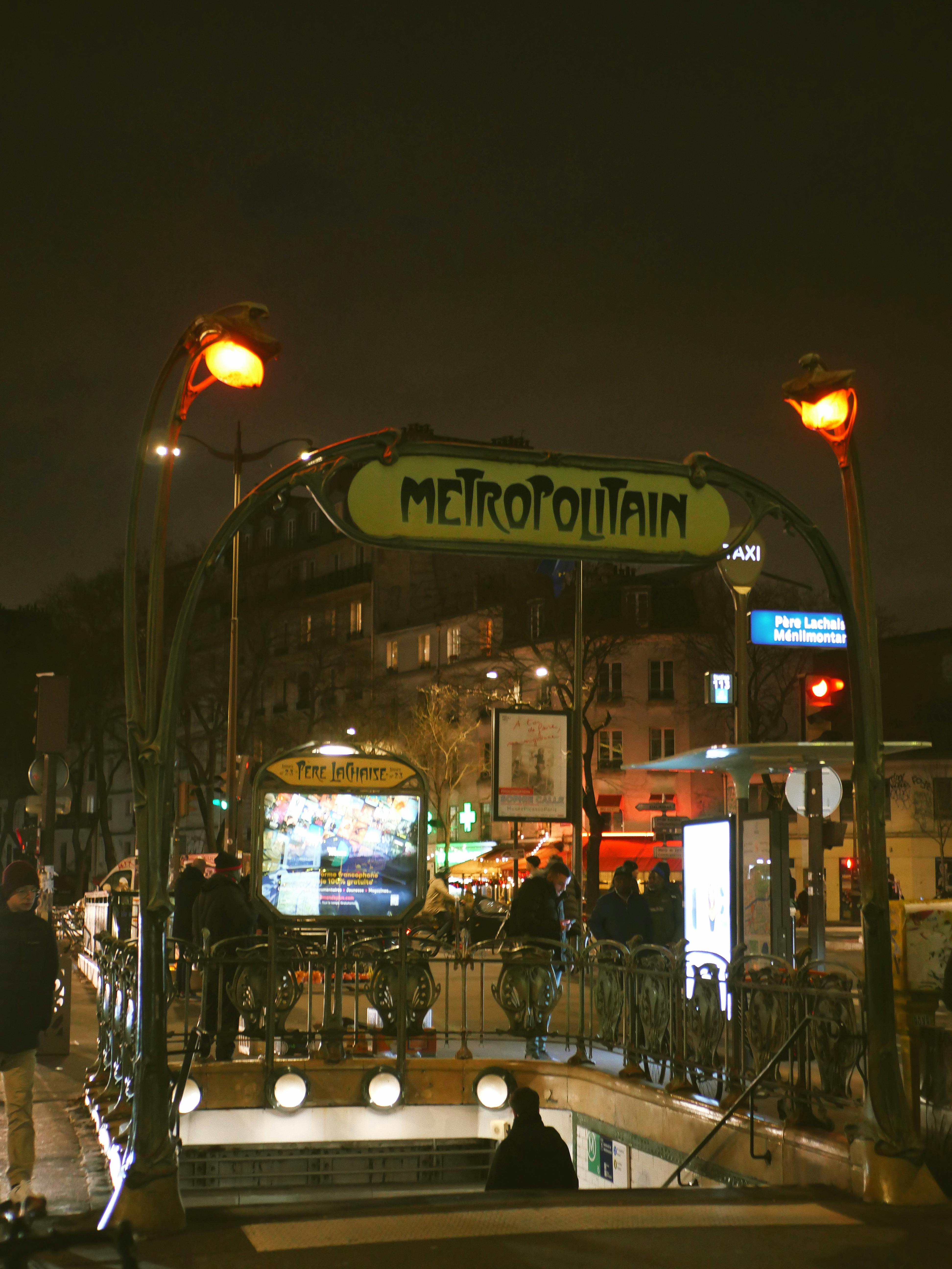 Entrance to Anvers Station of Paris Metro in France · Free Stock Photo