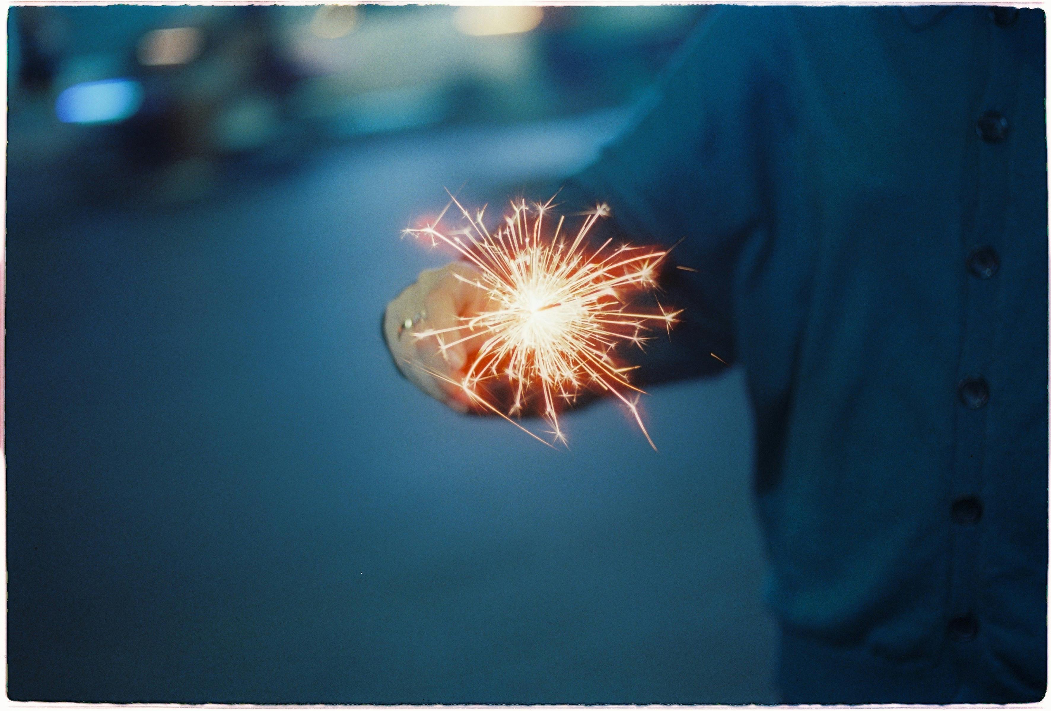 Small Fireworks in Hand · Free Stock Photo