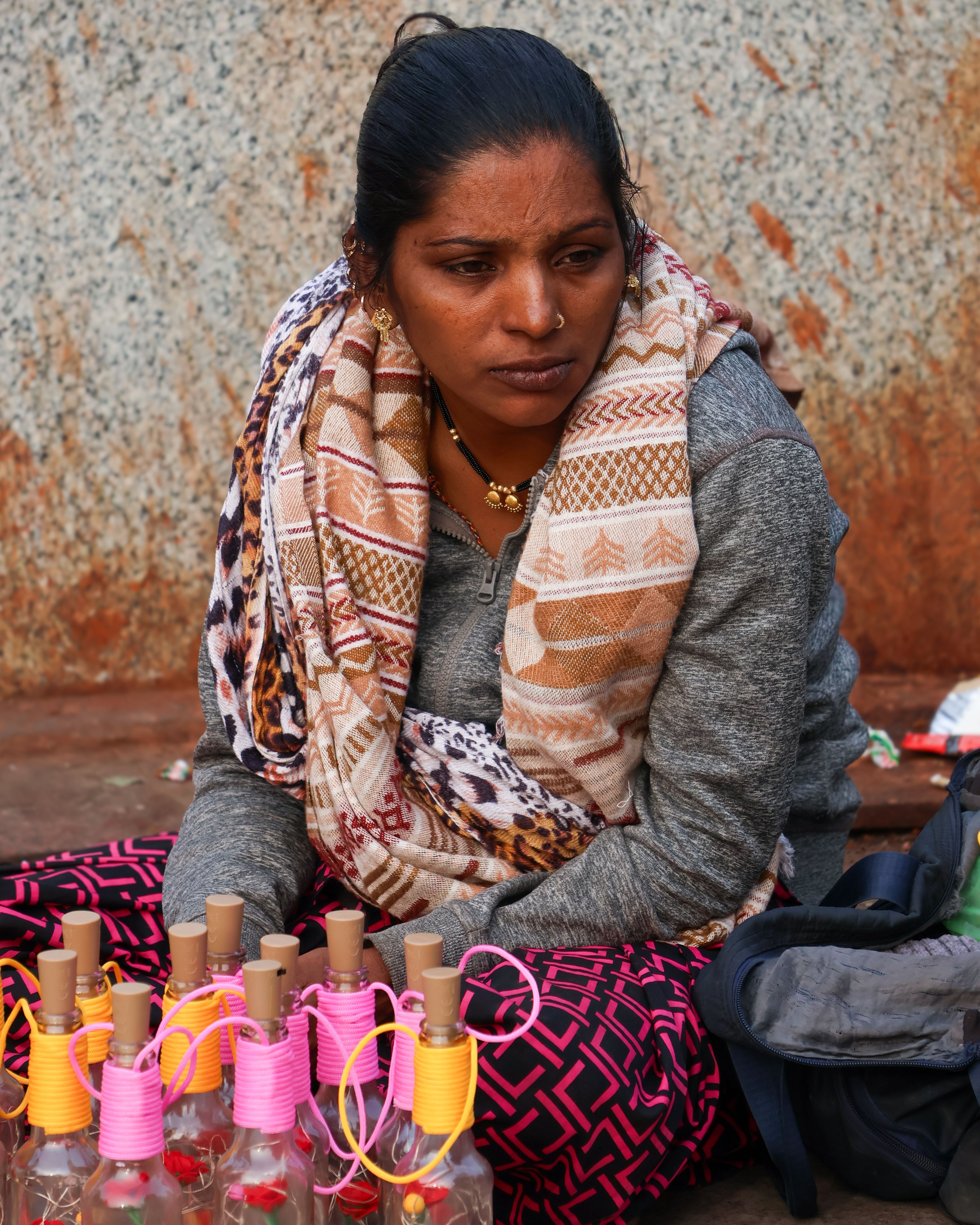 Woman Selling Traditional Souvenirs on Street · Free Stock Photo