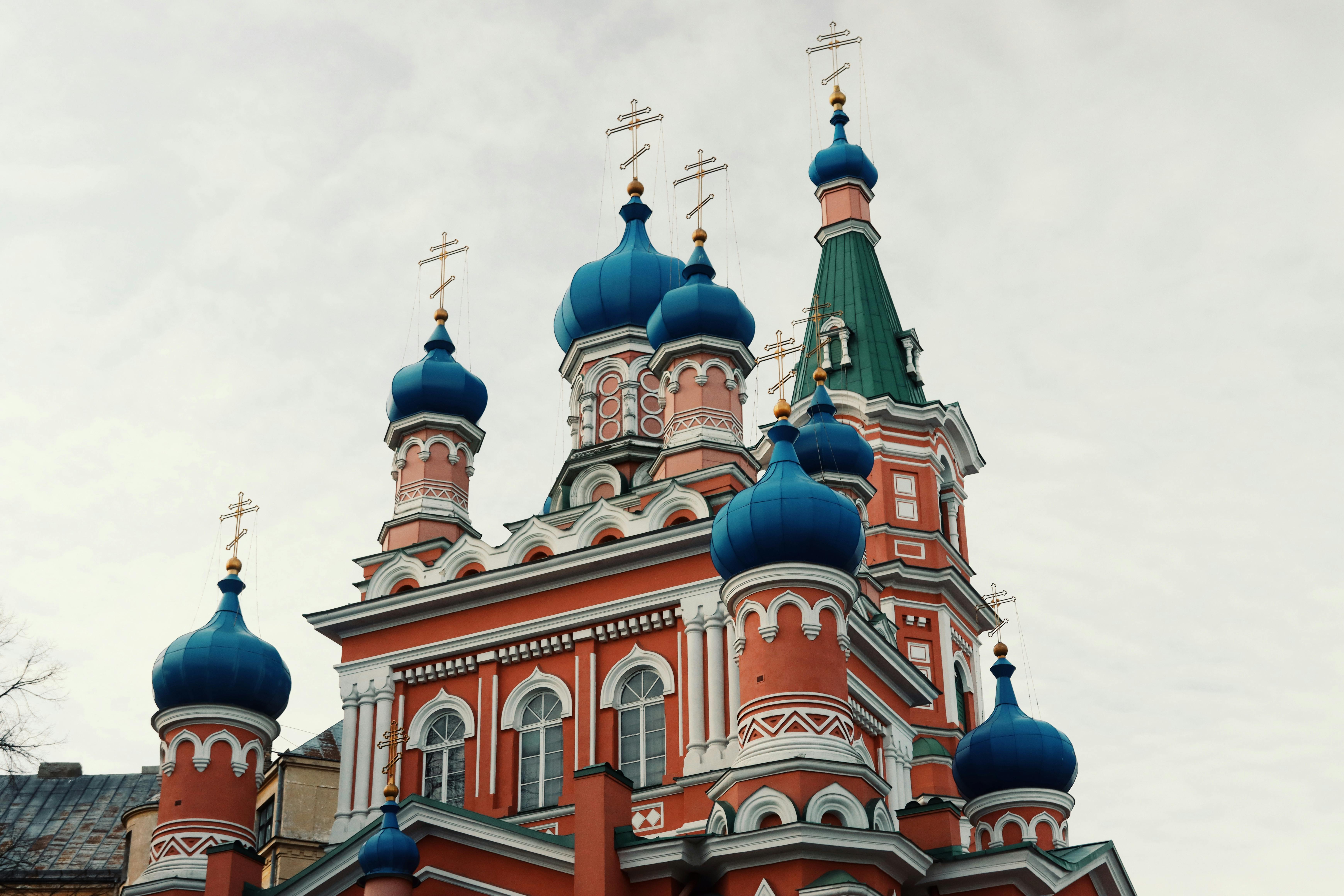 Facade of the Holy Trinity Orthodox Church, Riga, Latvia · Free Stock Photo