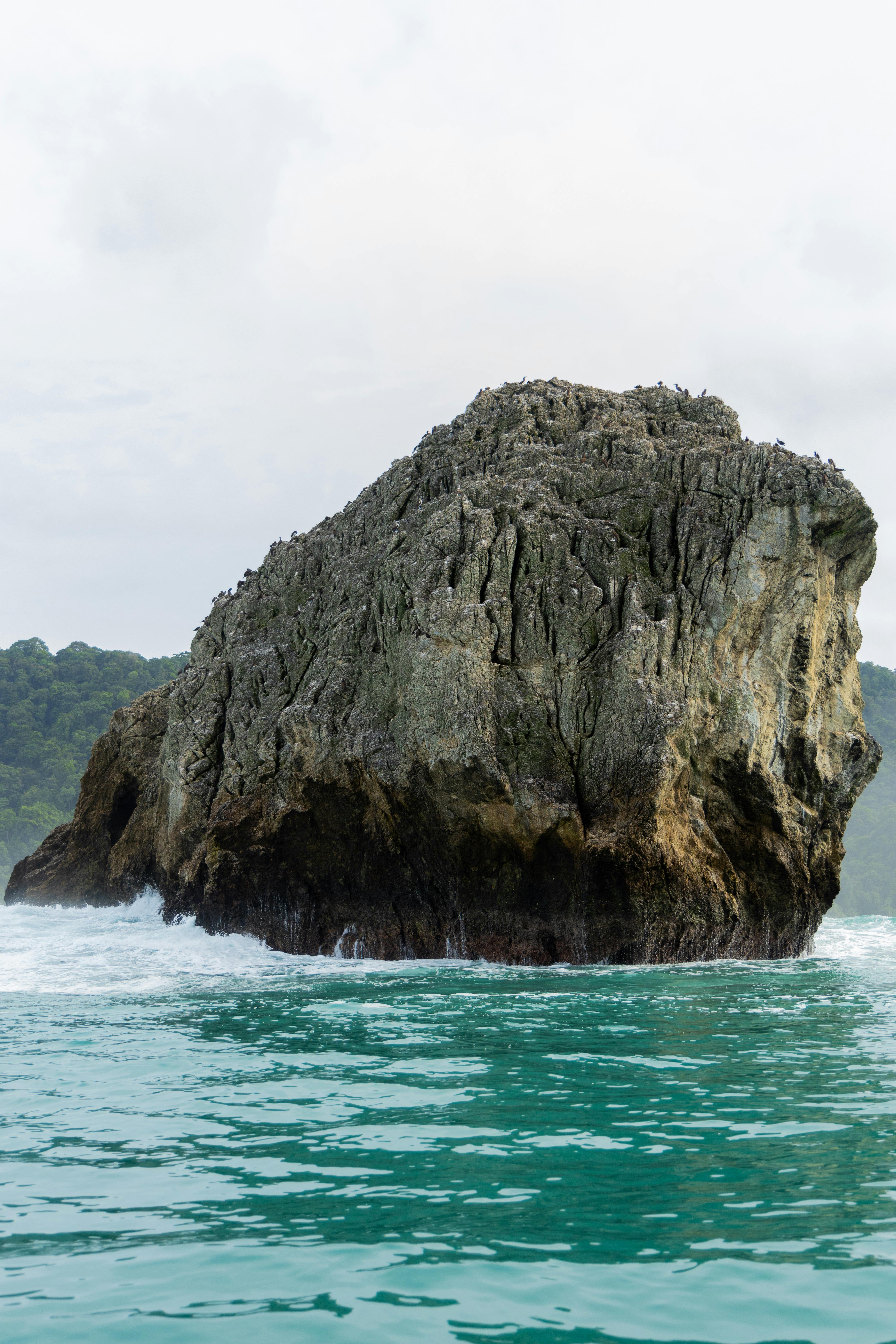 Barren Rock Formation on Sea Coast · Free Stock Photo