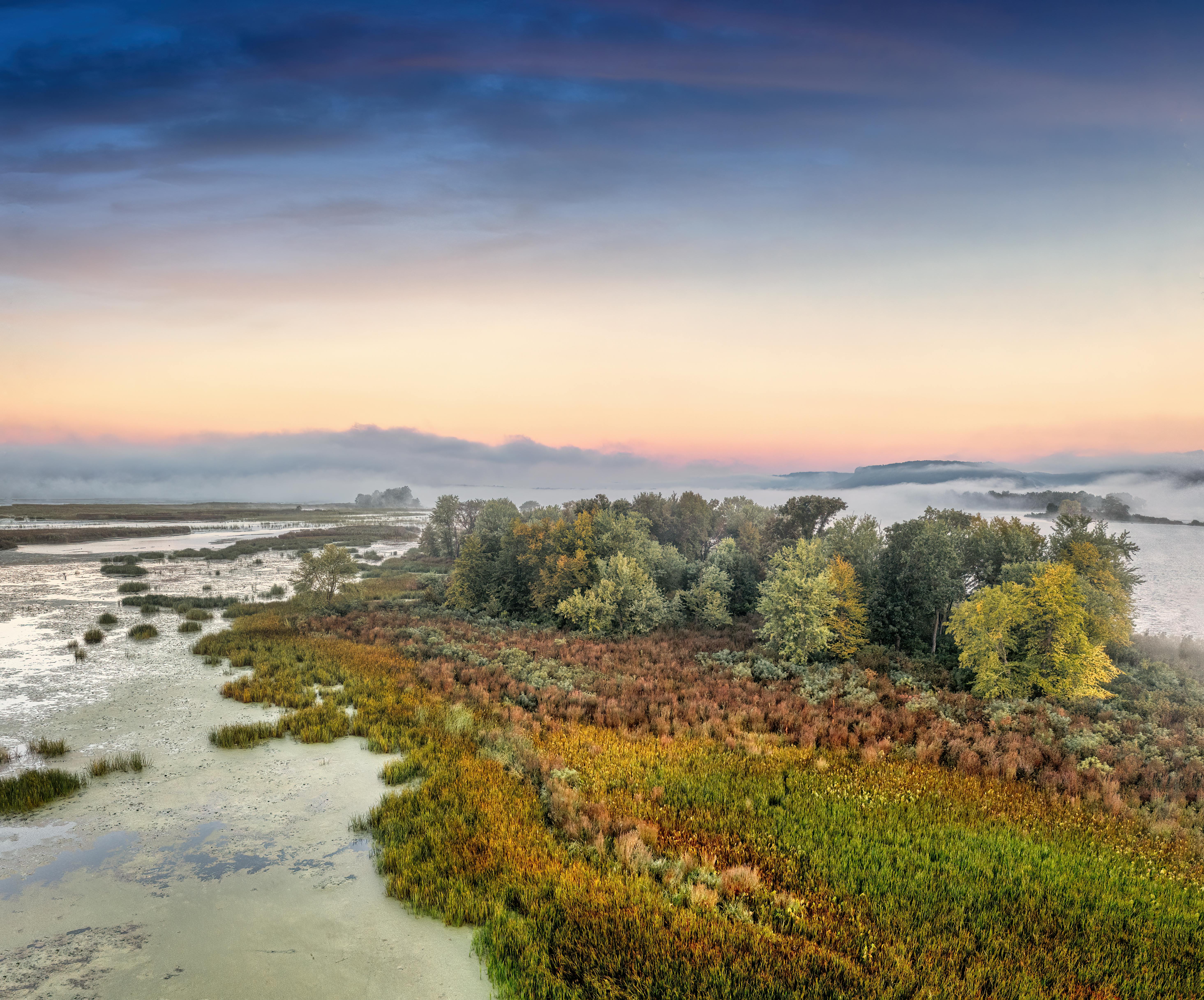 View of a Marsh at Sunset · Free Stock Photo