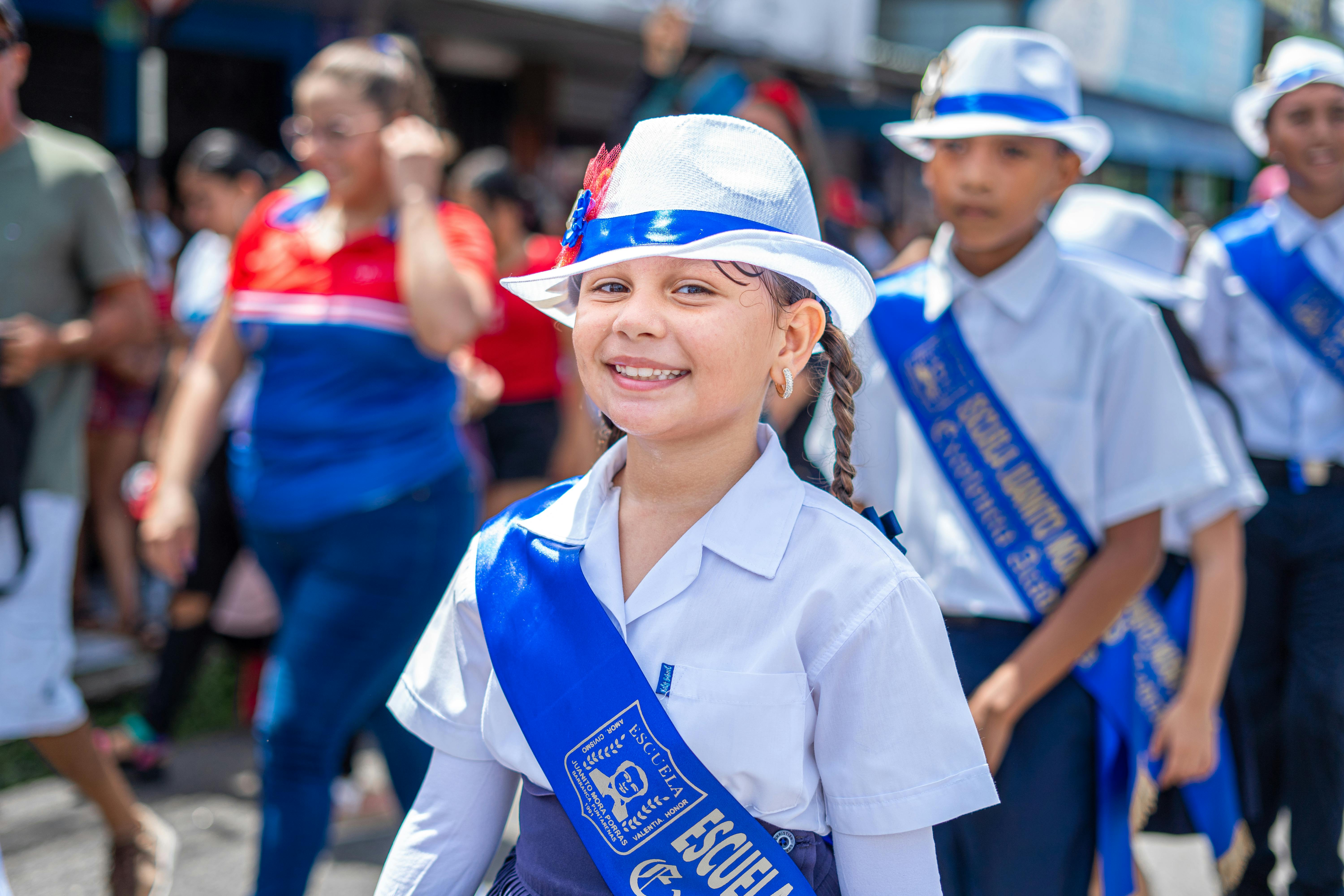 School Children Marching on the Street in the Independence Day Parade ...