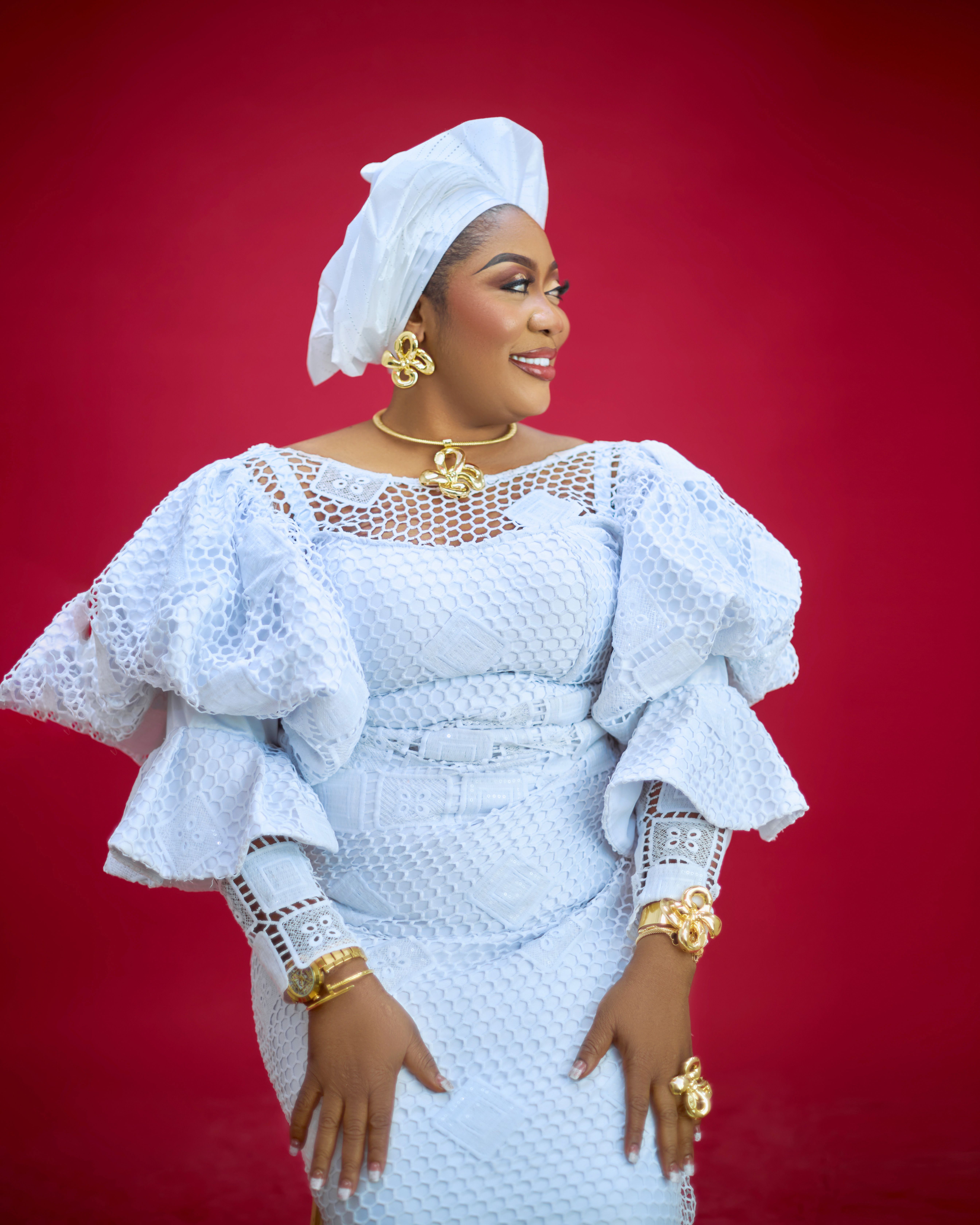 Woman in White Mesh Dress and Headwrap · Free Stock Photo