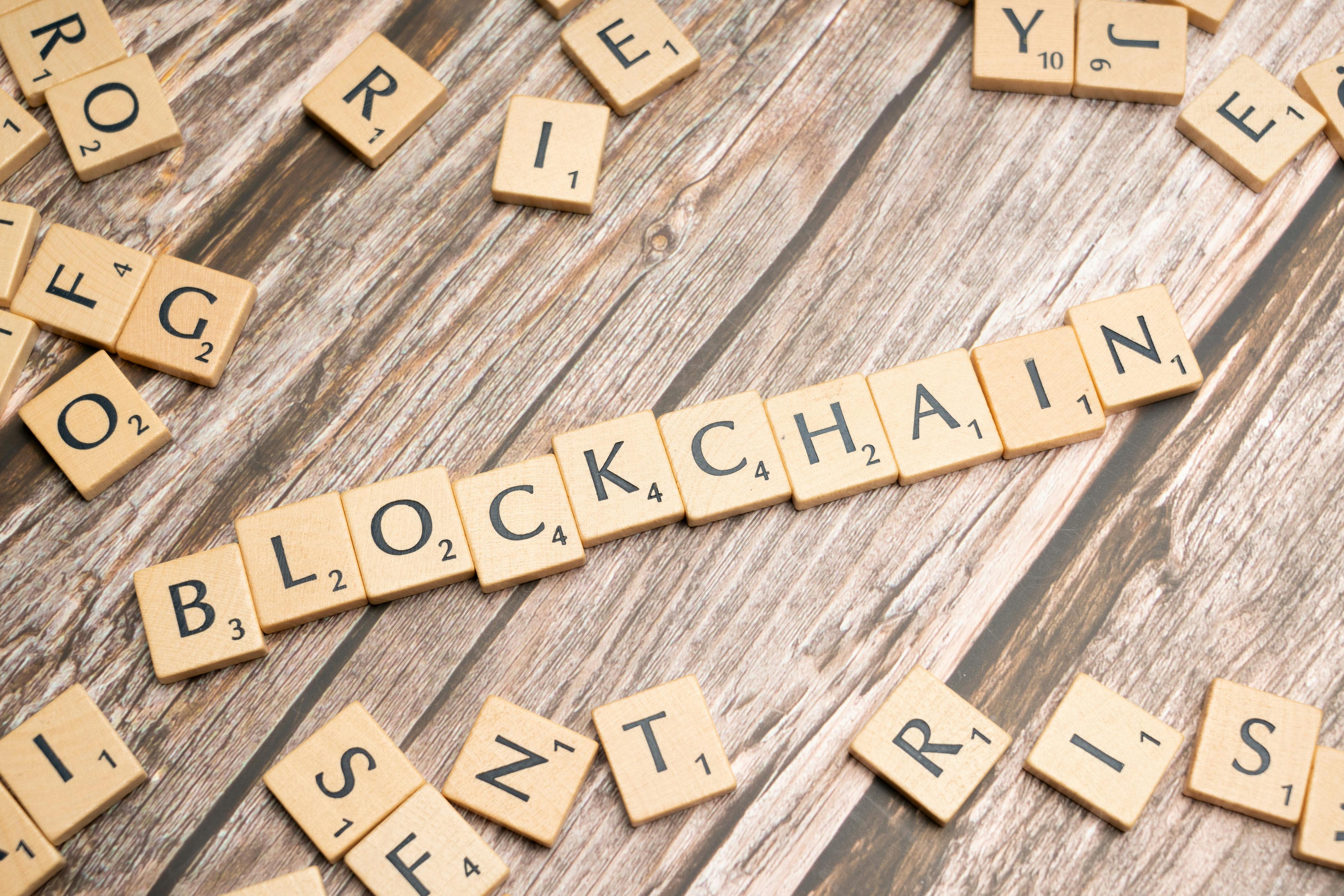 Blockchain technology and scrabble letters · Free Stock Photo