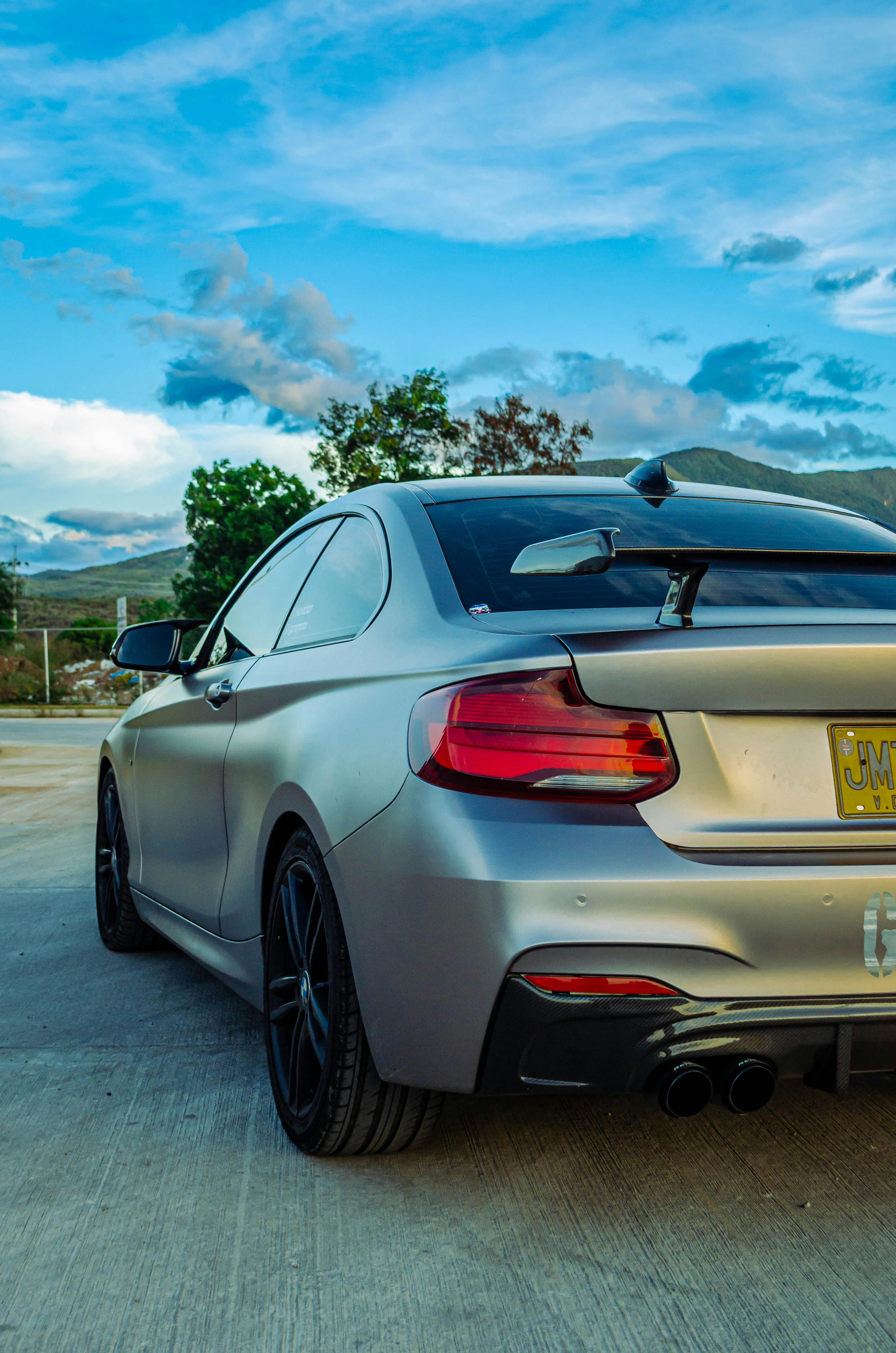 Back of a Silver BMW Car · Free Stock Photo