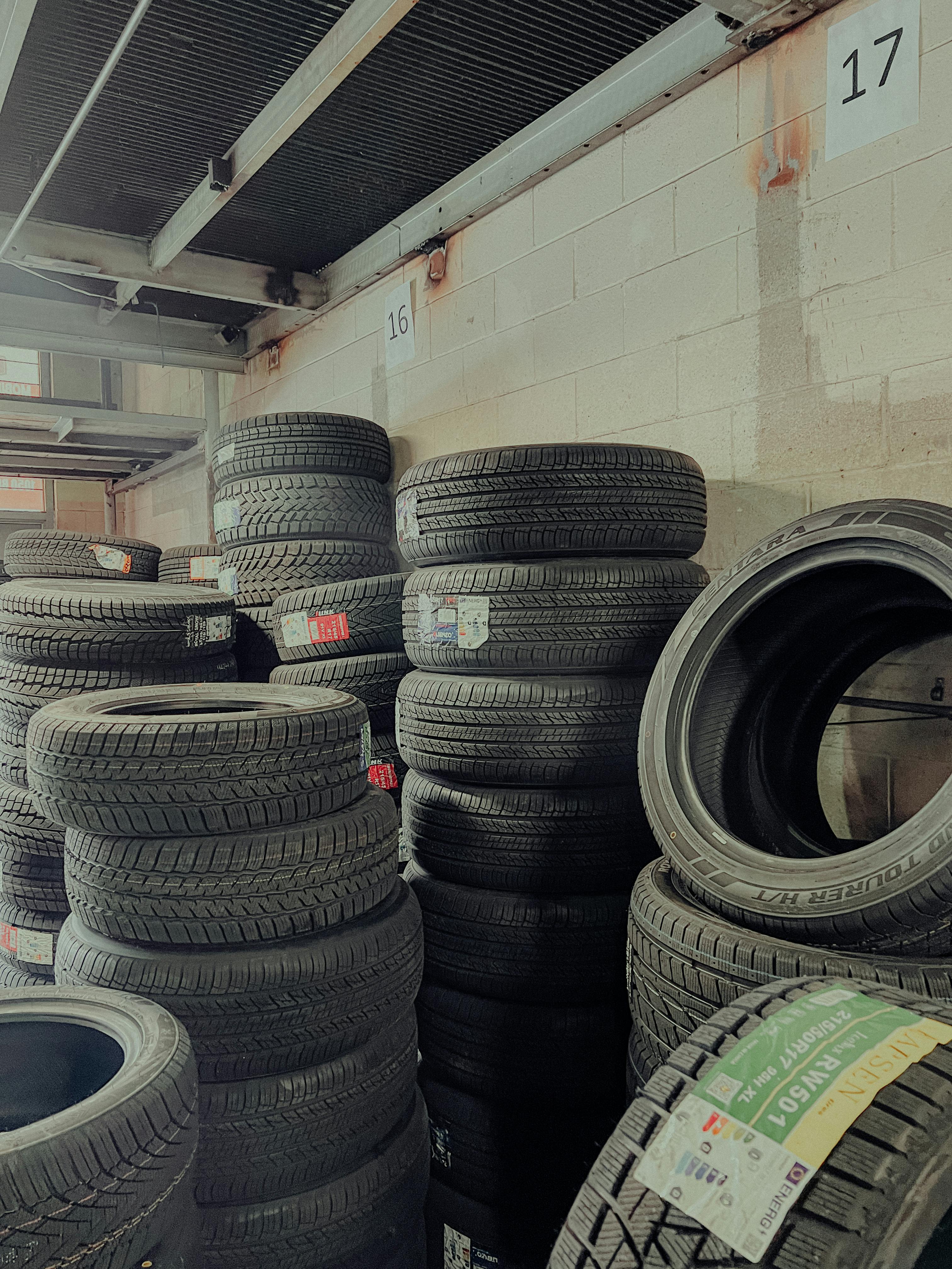 Stack of Rubber Tires · Free Stock Photo