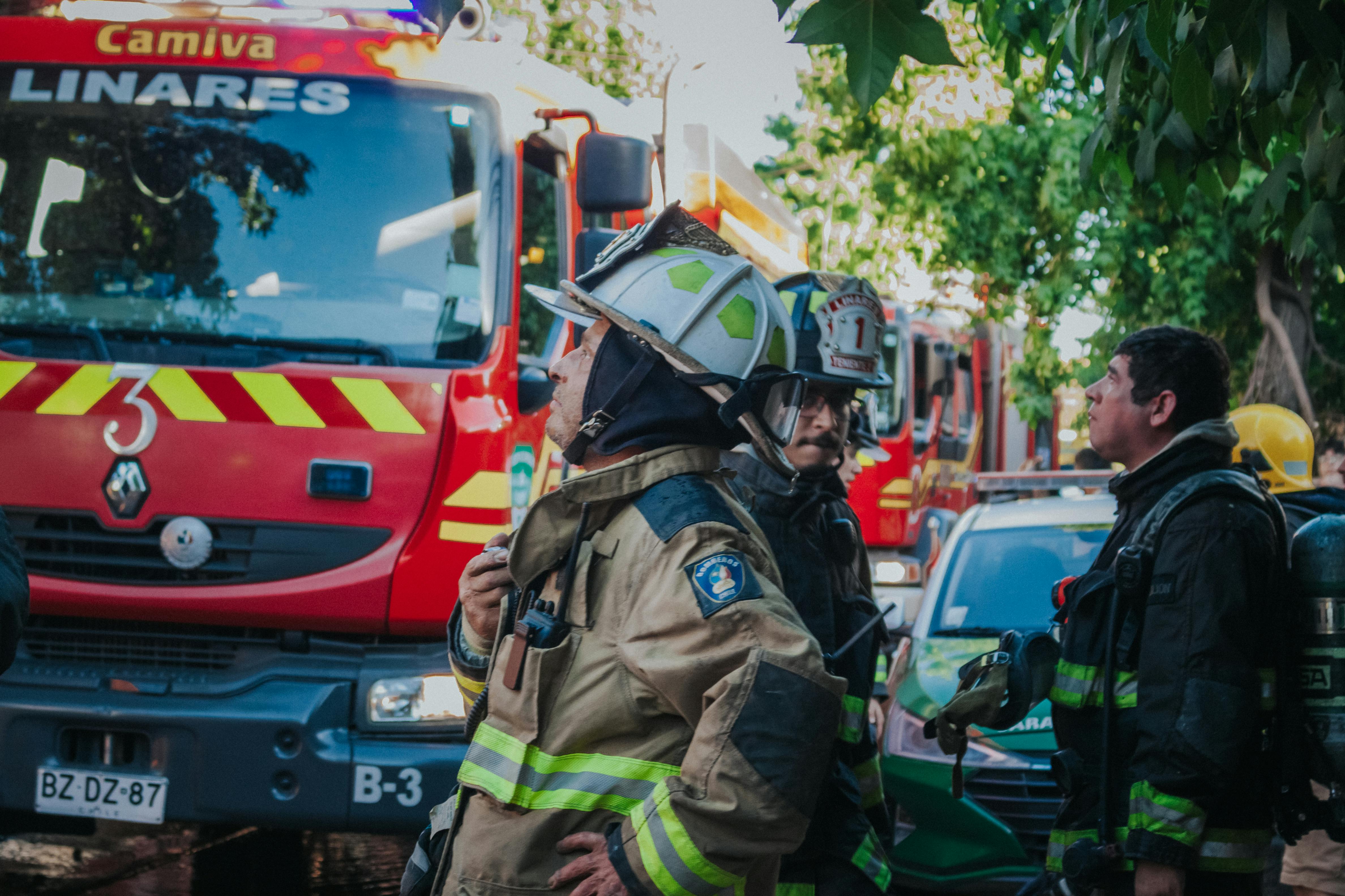 Firefighters by Fire Engine · Free Stock Photo