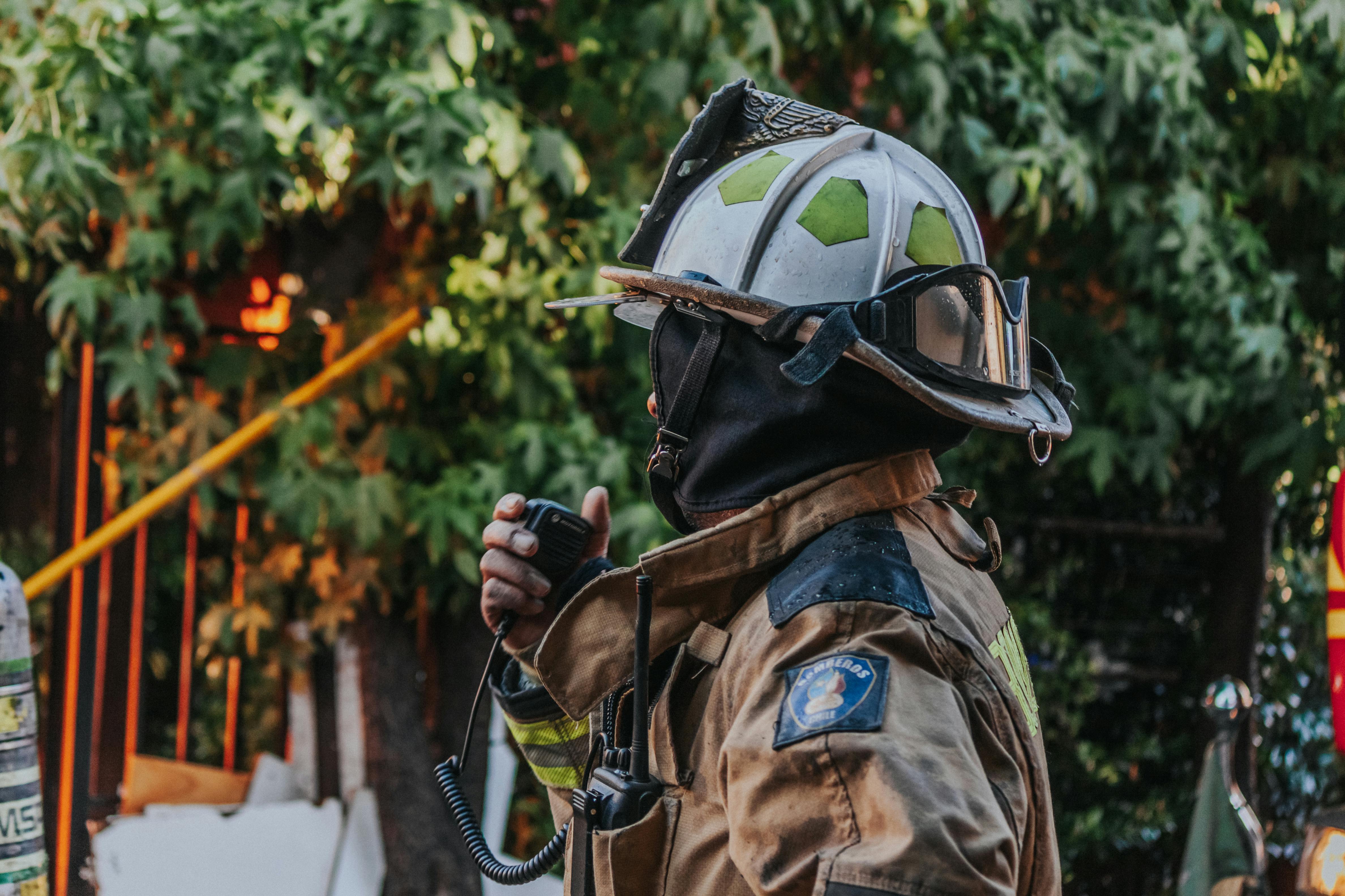Firefighter in Helmet · Free Stock Photo