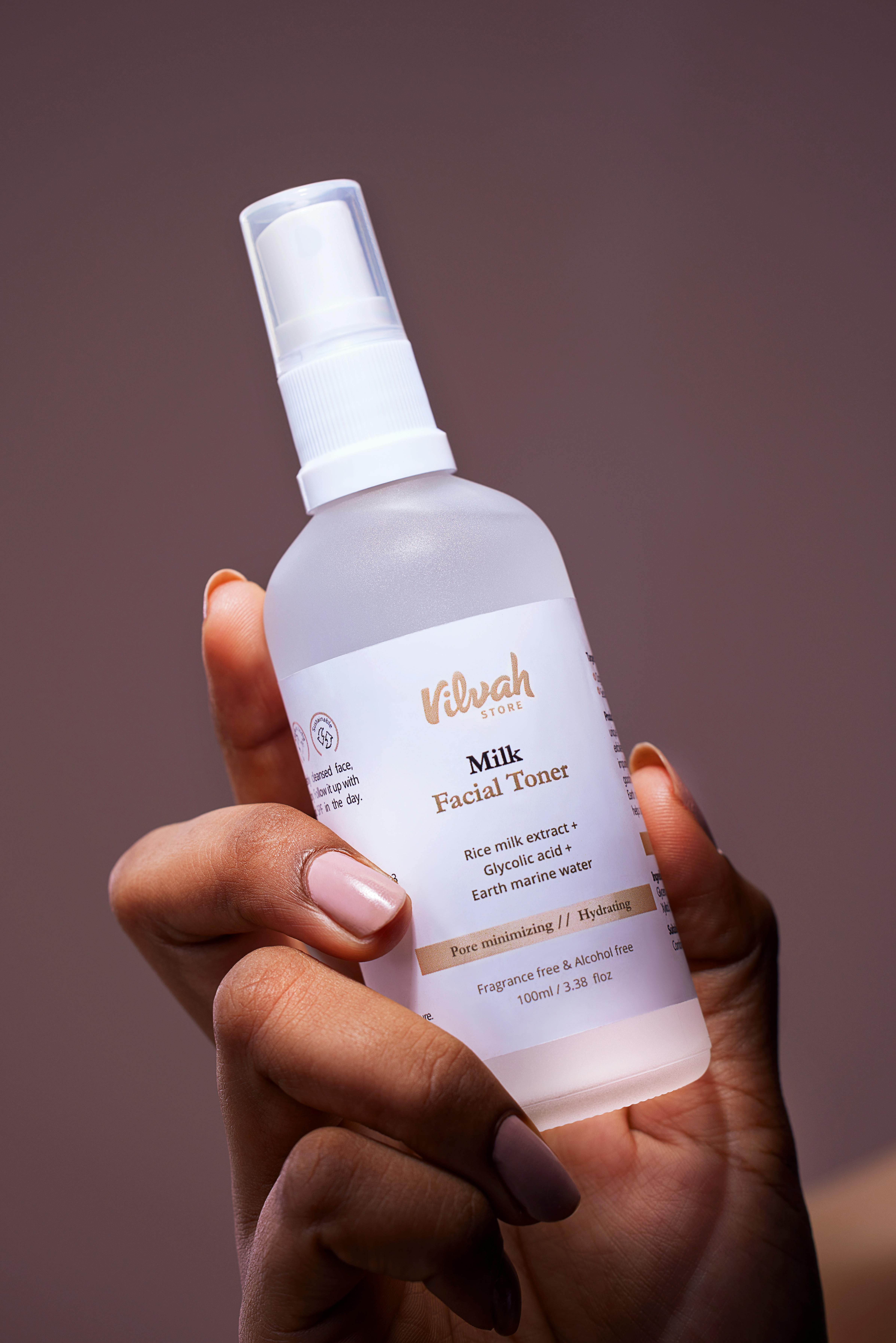 Milk Face Toner for Dry & Oily Skin - Vilvah https://www.vilvahstore ...