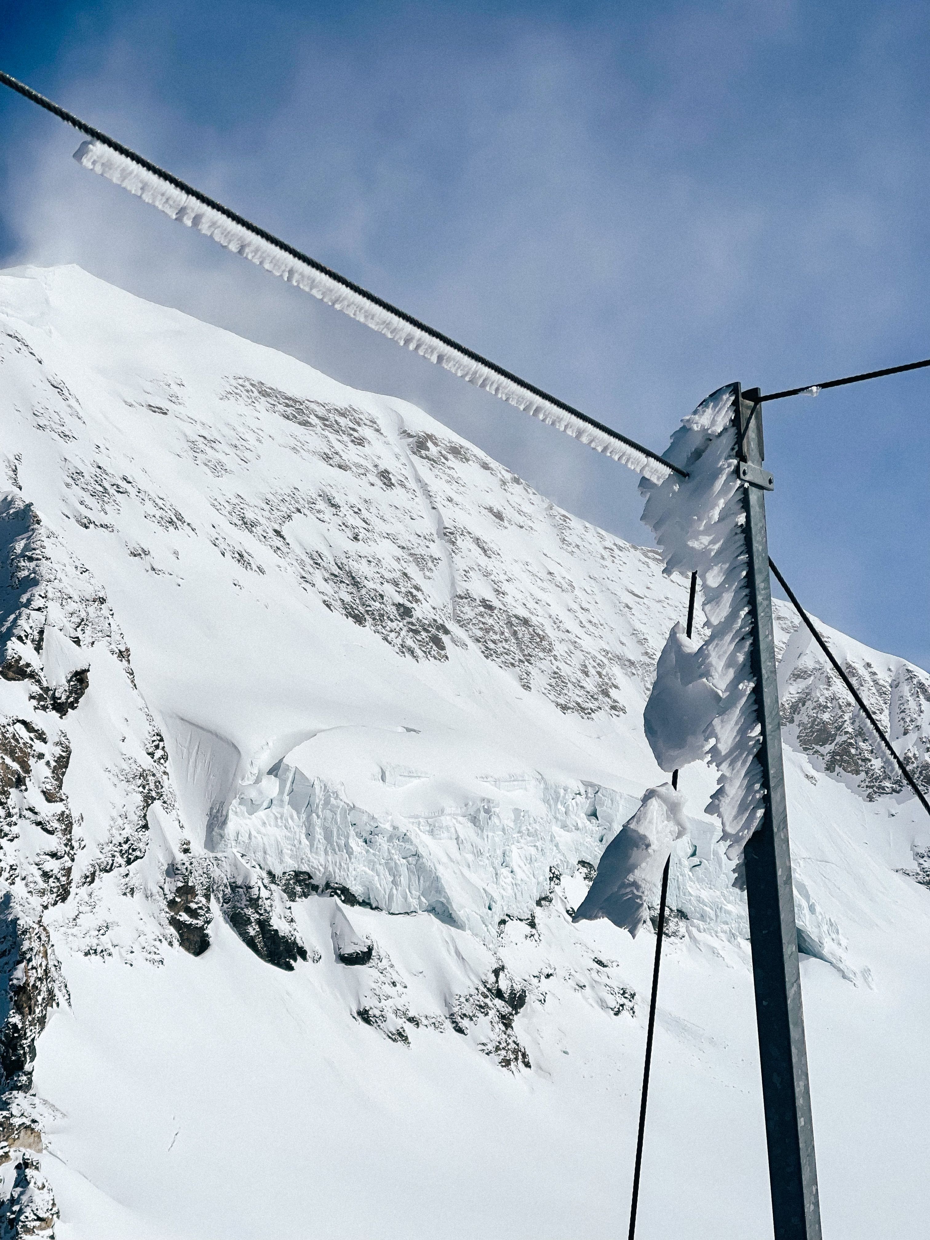 Steep Mountain Slope Covered with Snow · Free Stock Photo