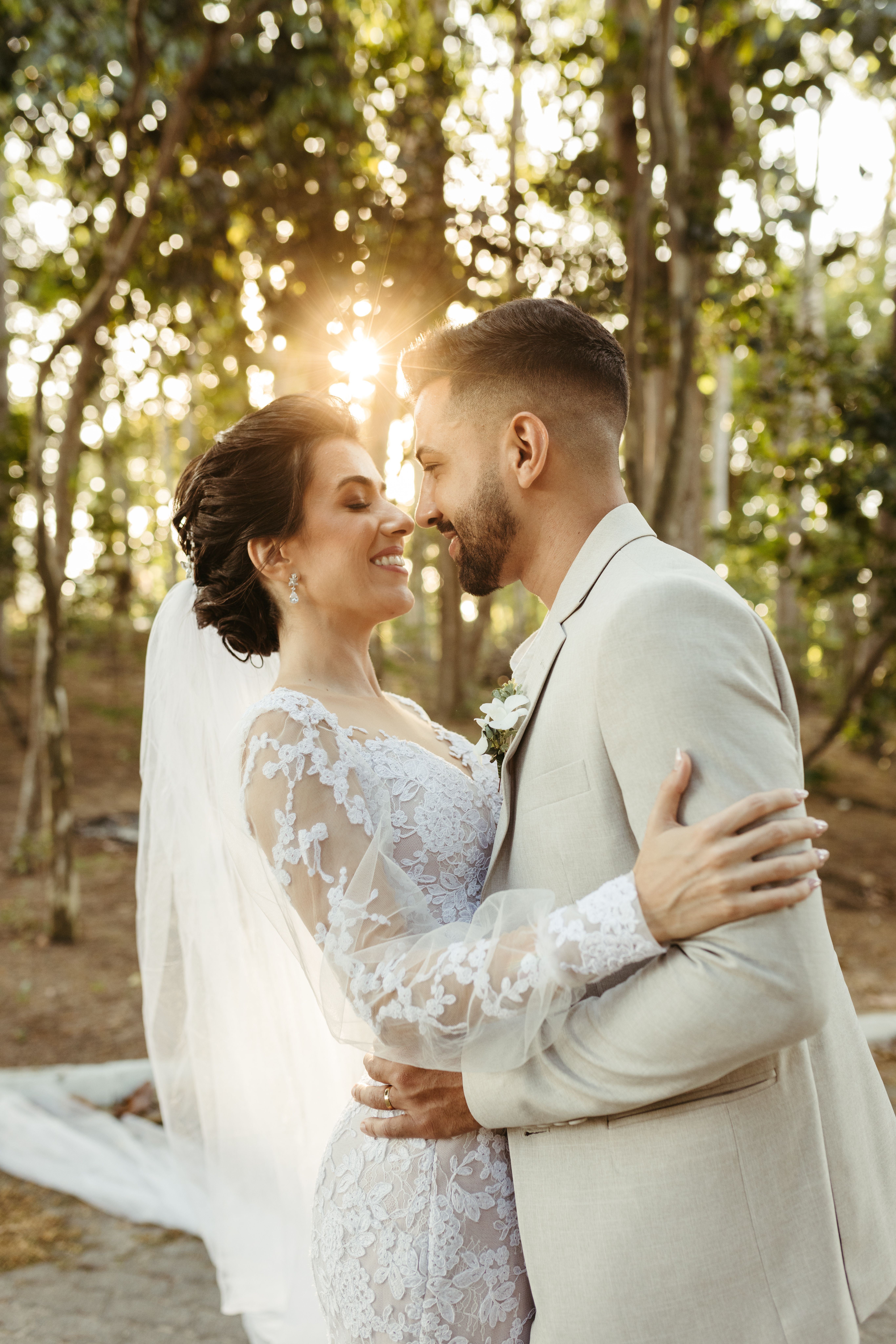 Bride and Groom Hugging each other · Free Stock Photo