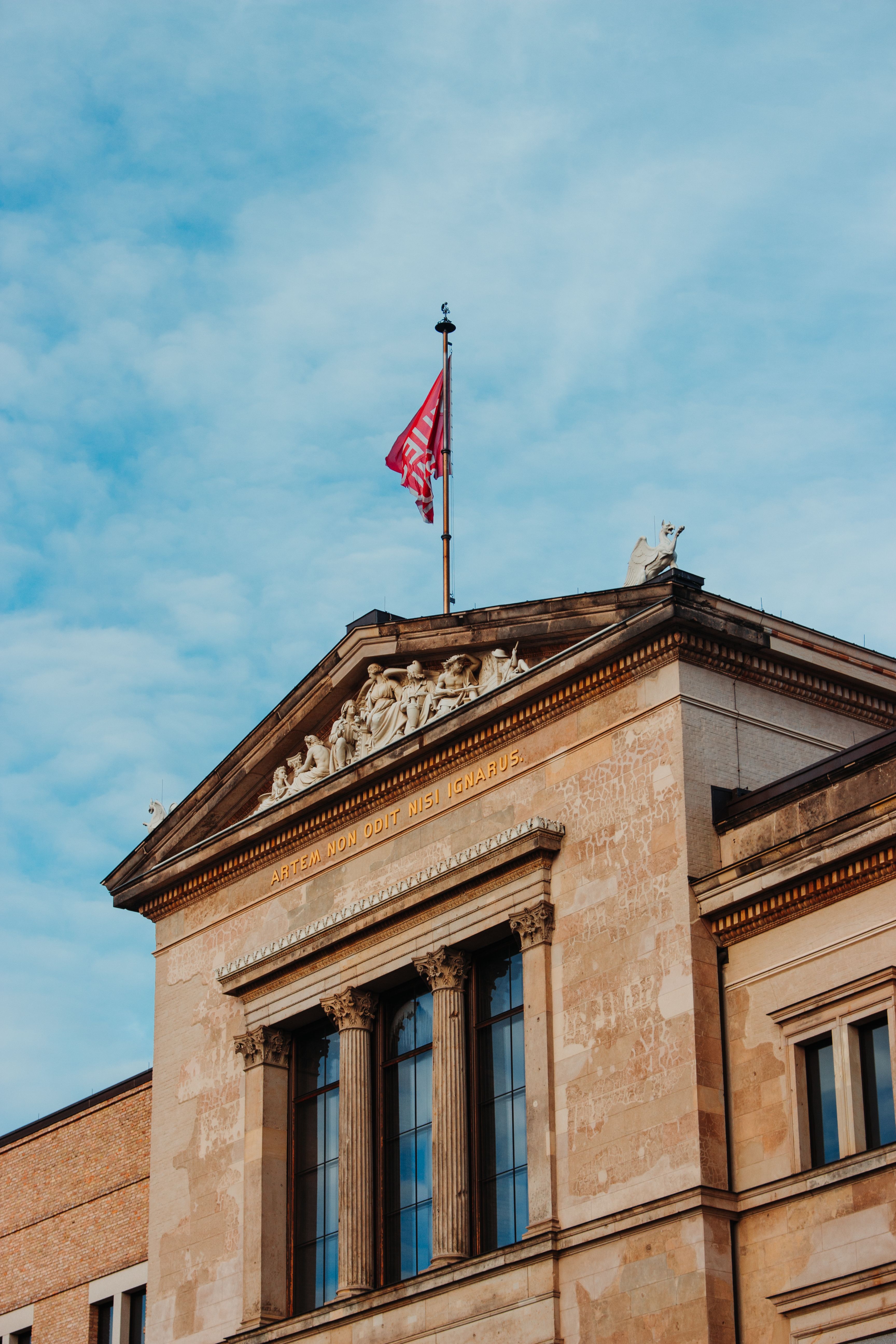 Flag on Neues Museum in Berlin, Germany · Free Stock Photo