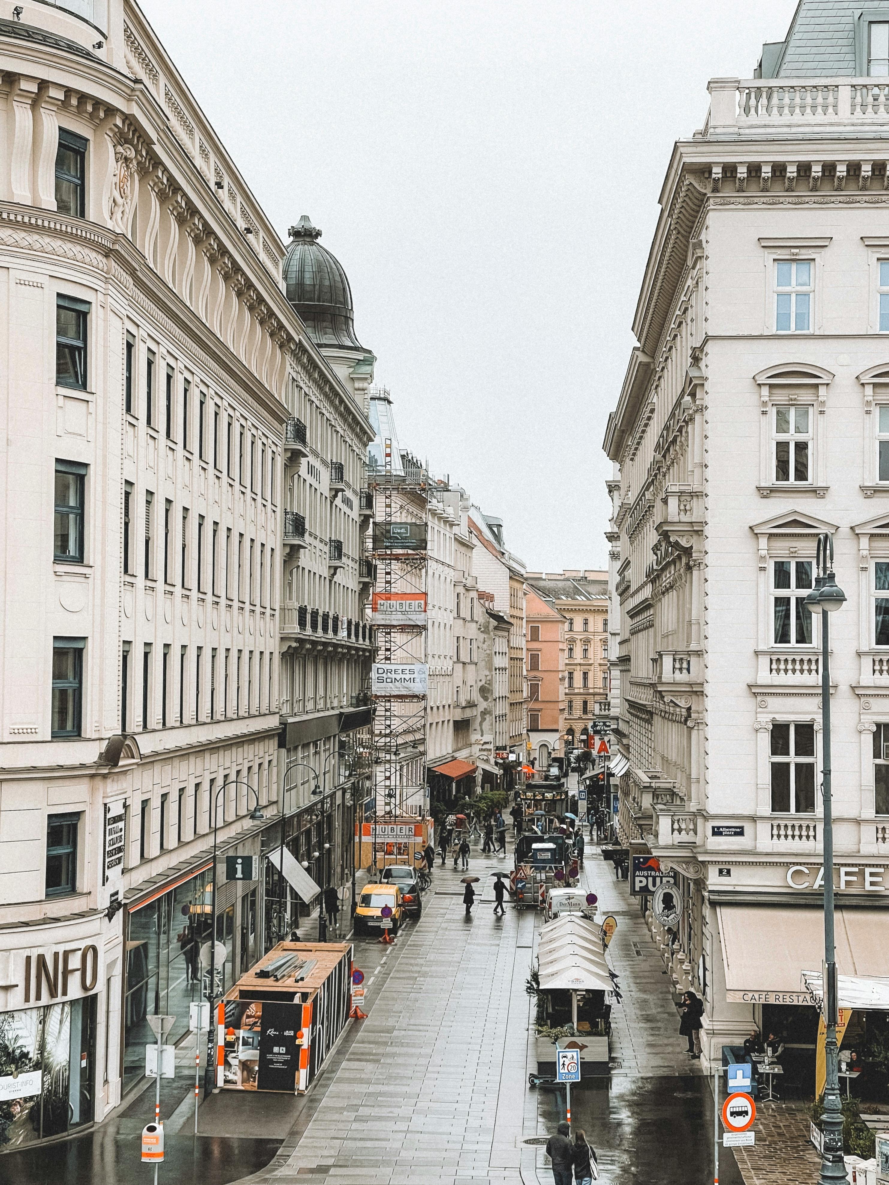 Alley in Vienna, Austria on Rainy Day · Free Stock Photo