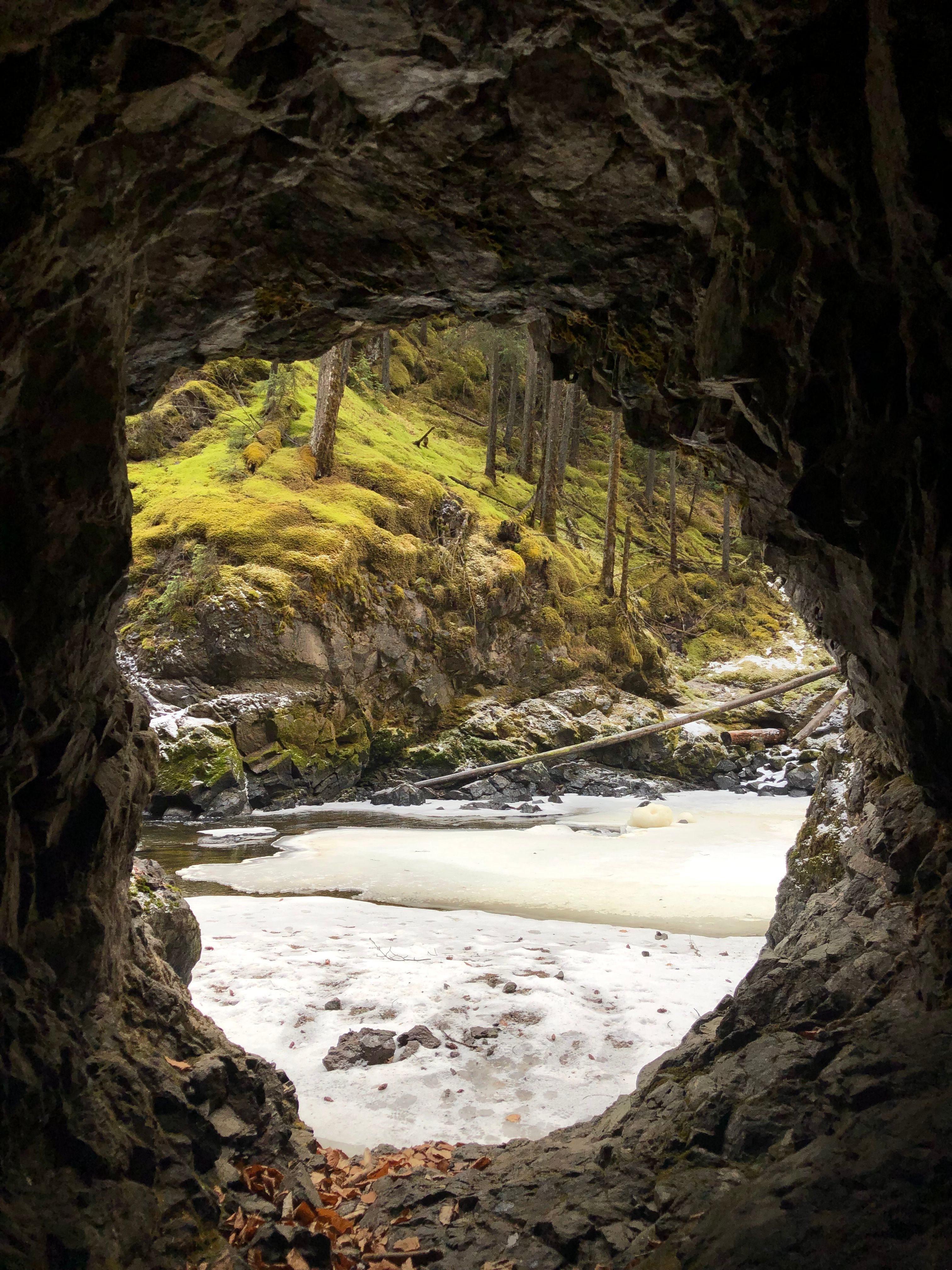 Landscape with a River and a Cave · Free Stock Photo